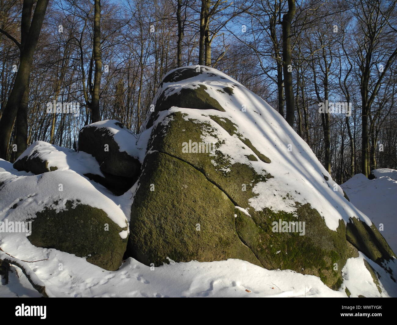 Sea of rocks near Reichenbach in the Odenwald forest Stock Photo - Alamy