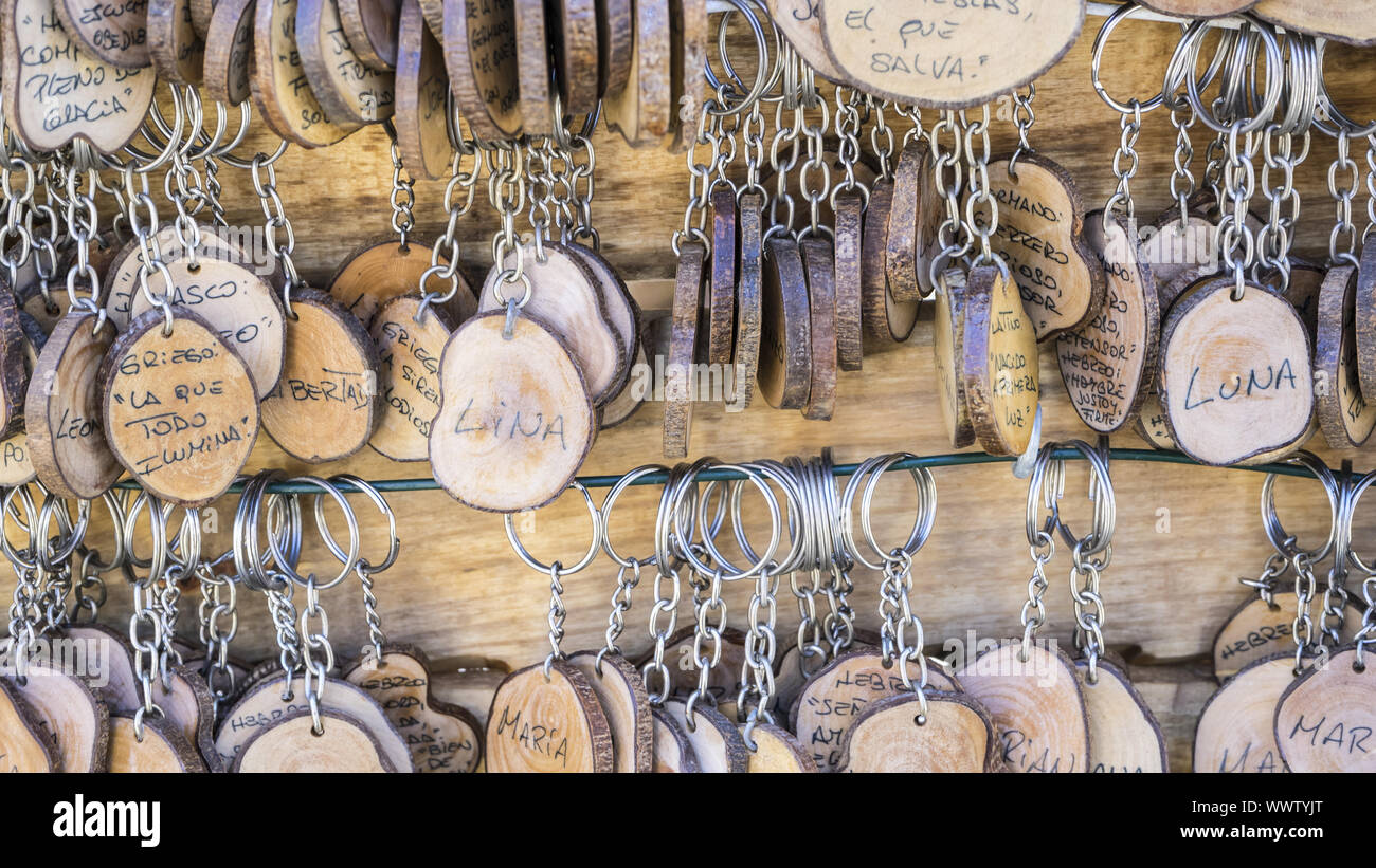 Handmade keyrings with diversity of people's names, handicraft gifts ...