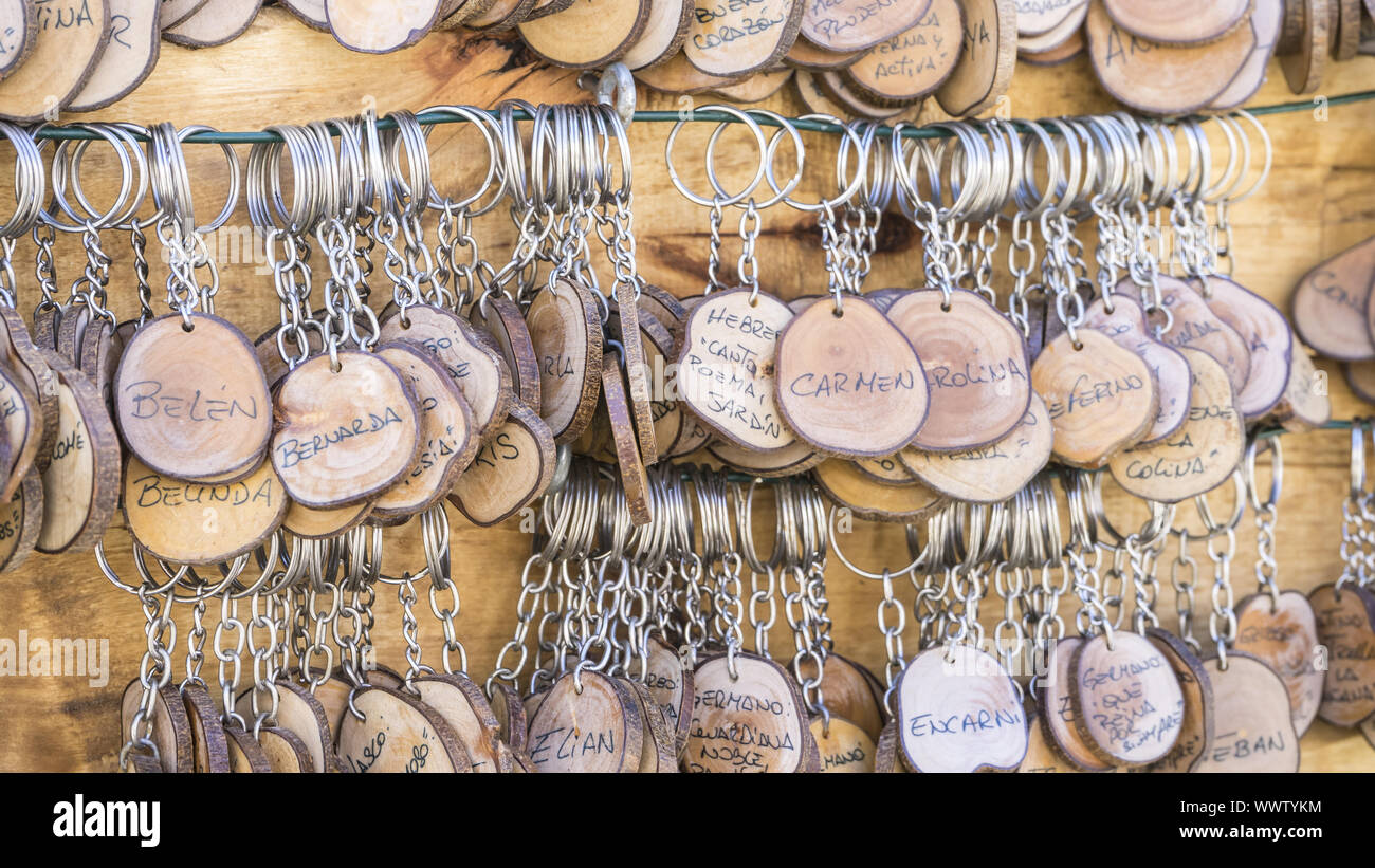 Handmade keyrings with diversity of people's names, handicraft gifts ...