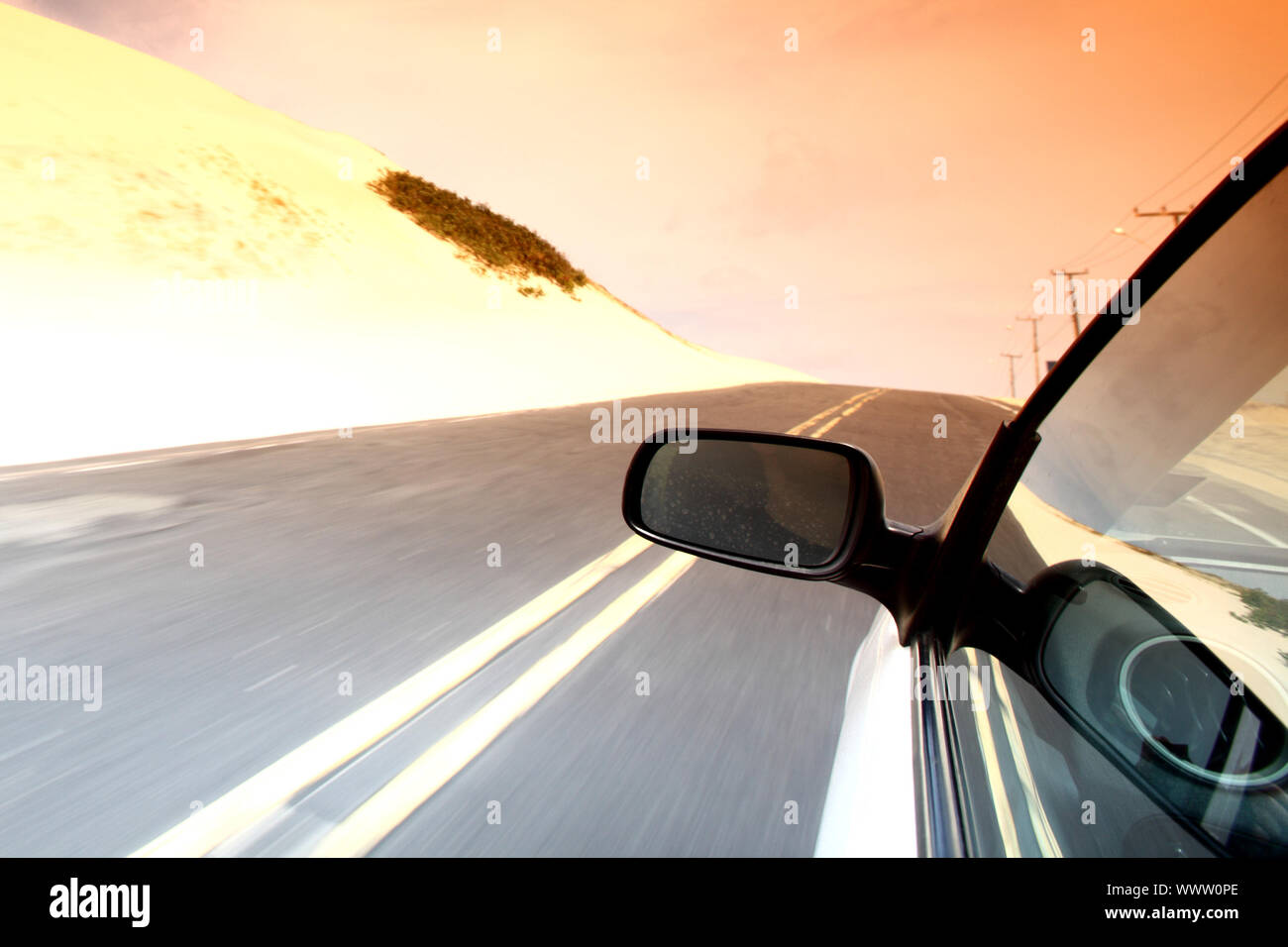 speedy day drive on car Stock Photo - Alamy