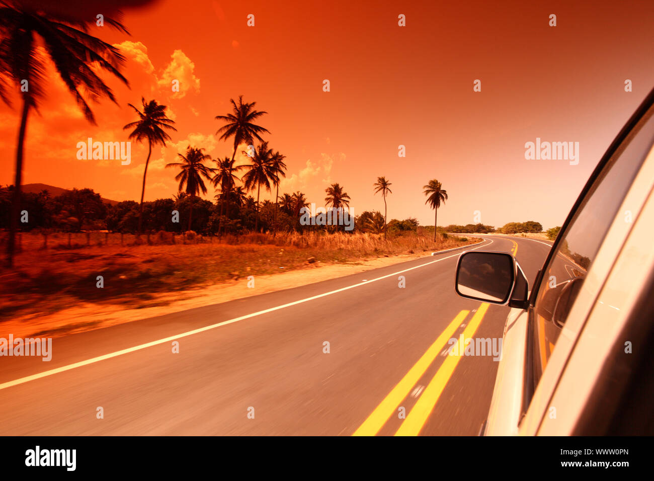 speedy day drive on car Stock Photo - Alamy