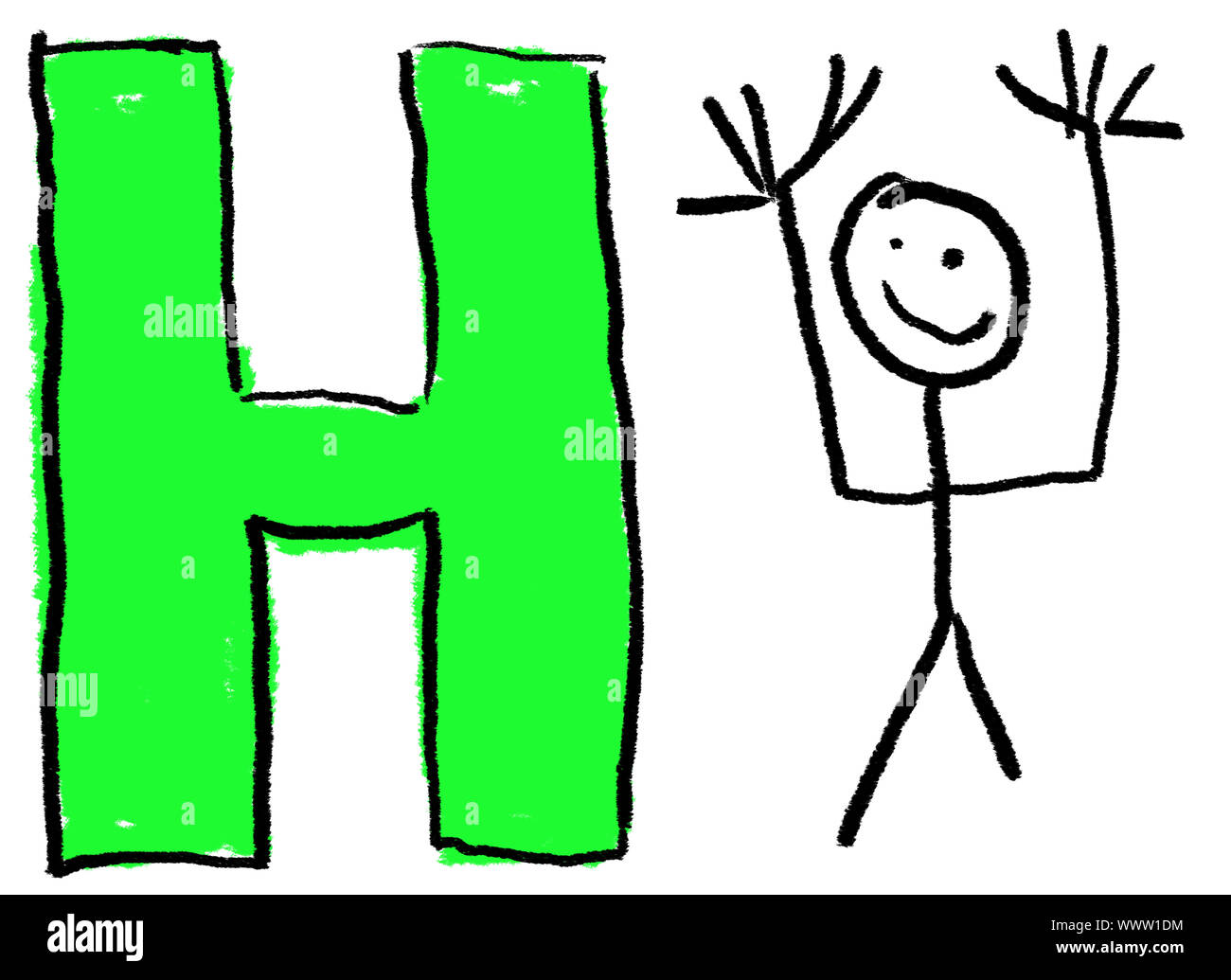 Cartoon letter h hi-res stock photography and images - Alamy