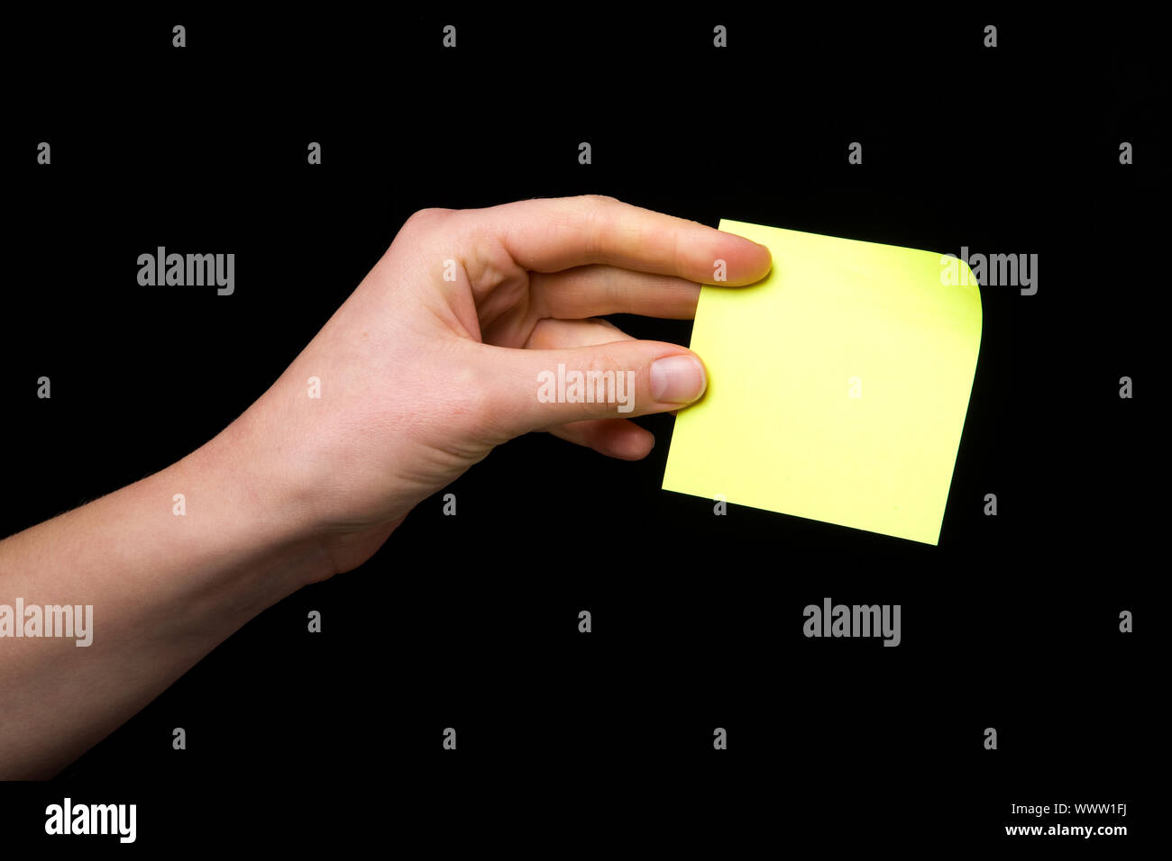 Sticky Note in Hand Stock Photo - Alamy