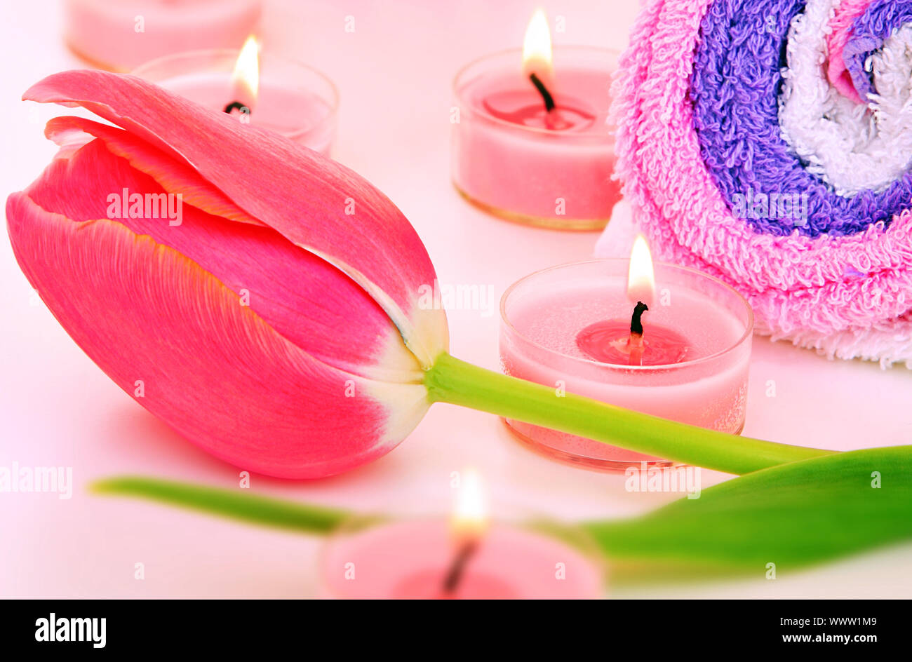 Pink spa set Stock Photo - Alamy