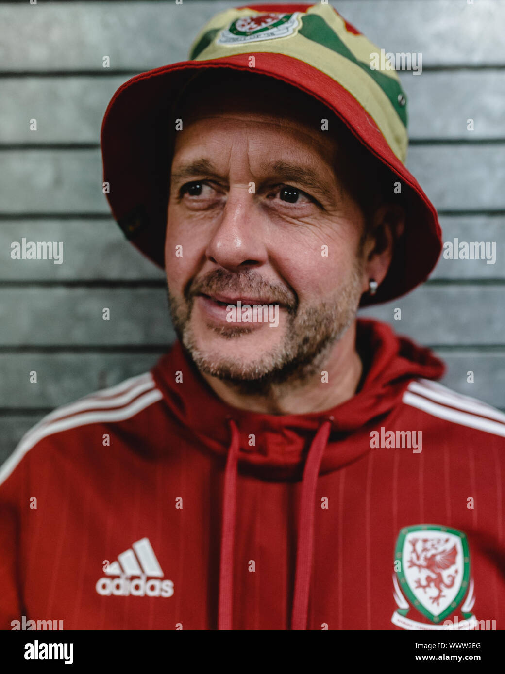 Welsh Football Fan Portrait - The Red Wall - Wales vs Azerbaijan ...
