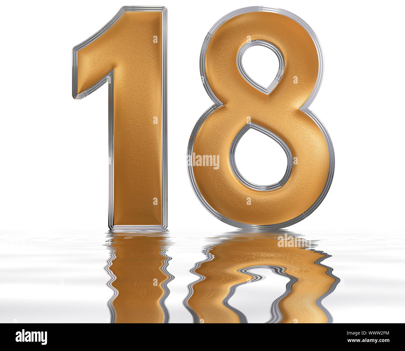 Numeral 18 eighteen isolated on hi-res stock photography and images - Alamy