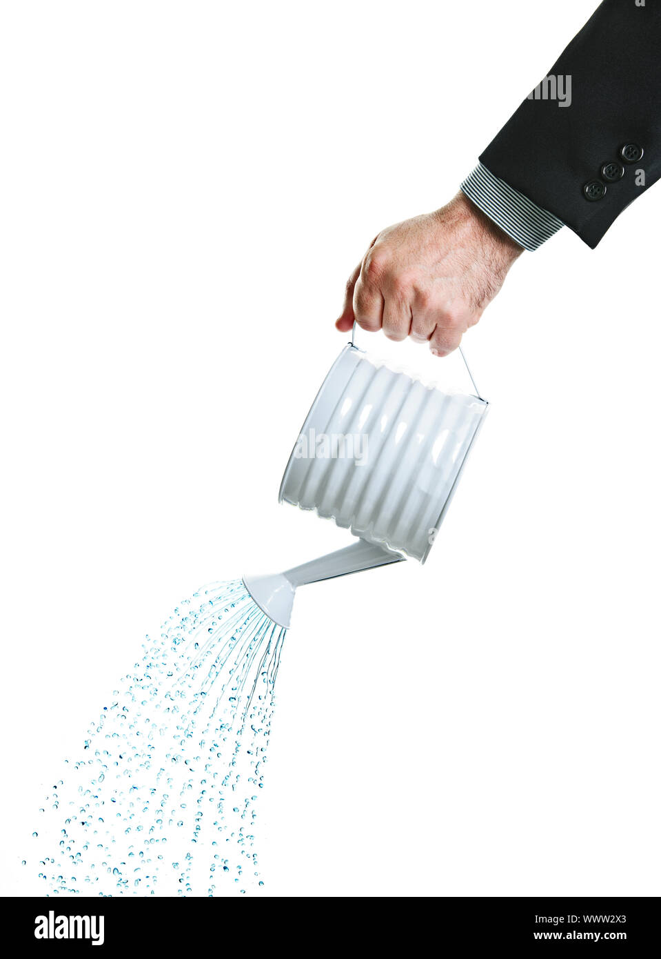 Businessman pouring water from hi-res stock photography and images - Alamy