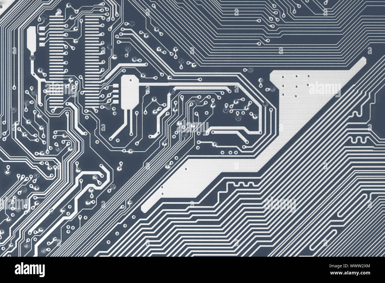 Main board in the computer with traces to the processor Stock Photo - Alamy