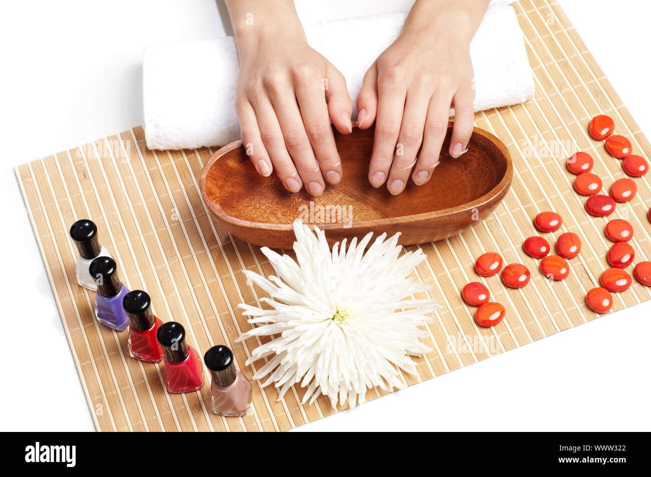 Hands spa, still in the cabin for the care of hands Stock Photo - Alamy