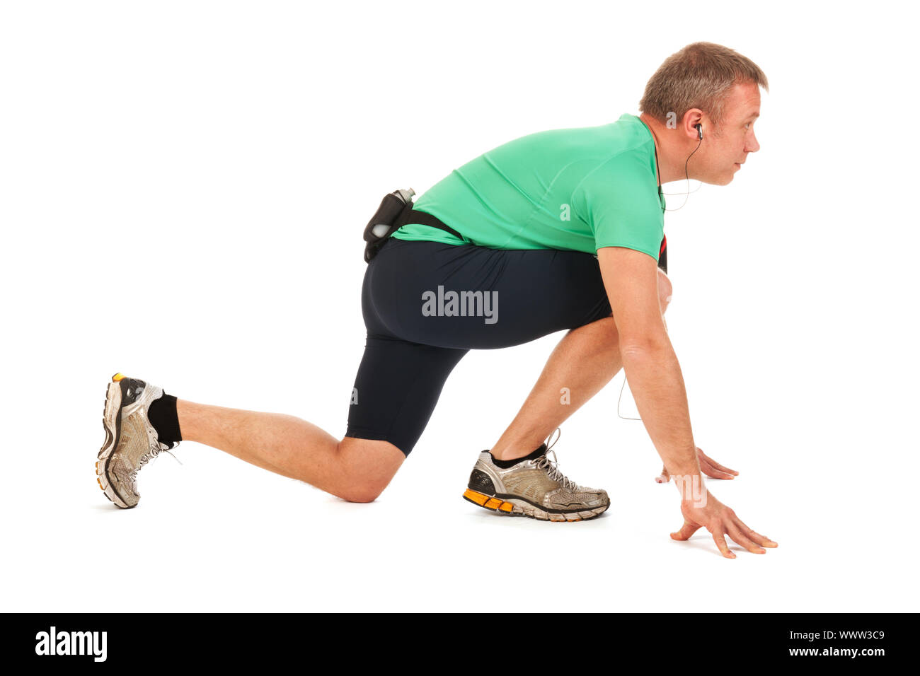 Adult runner is ready to go outdoor Stock Photo - Alamy