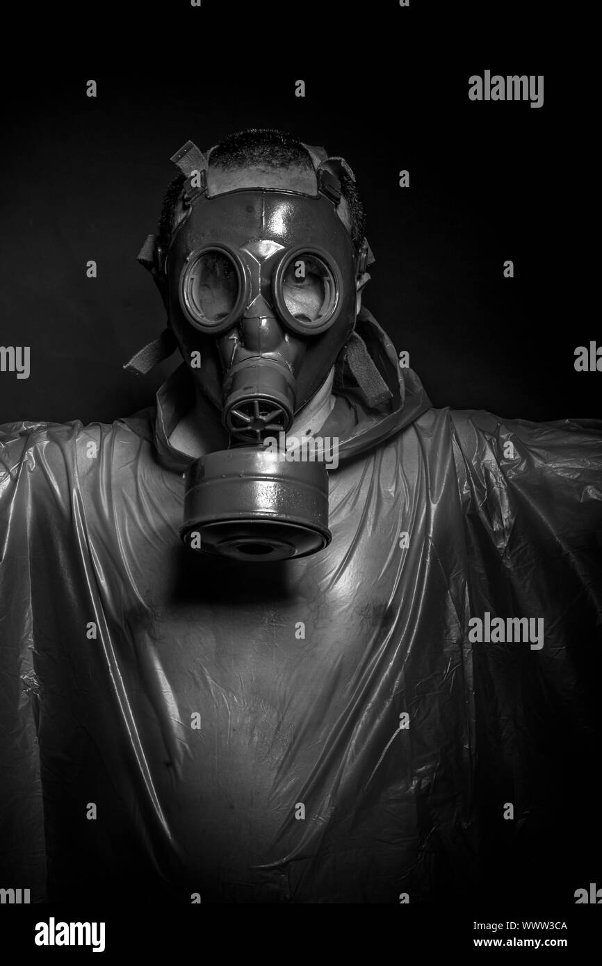 Gas mask man suit hi-res stock photography and images - Alamy