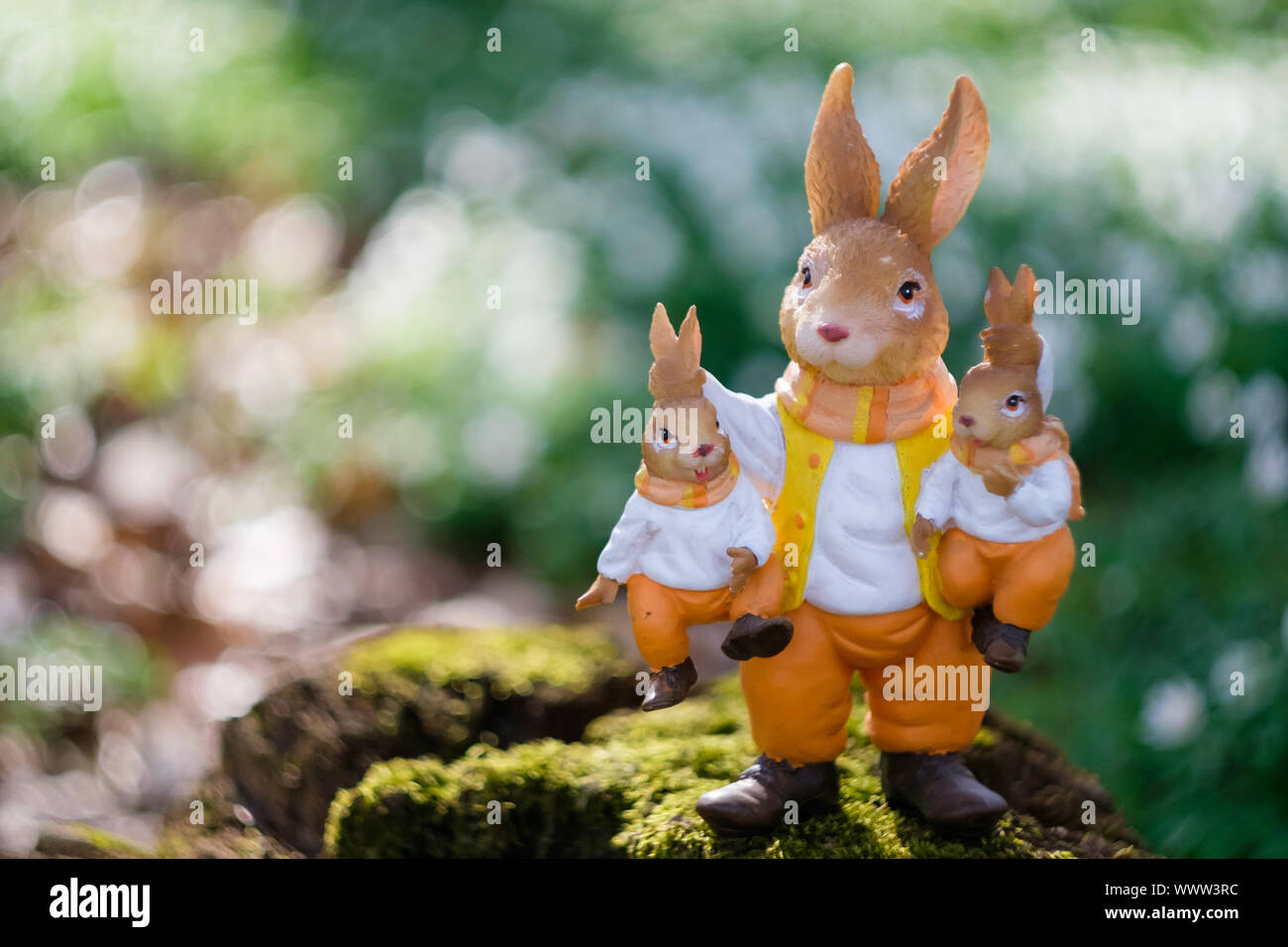 Easter motive with Easter bunny Stock Photo - Alamy