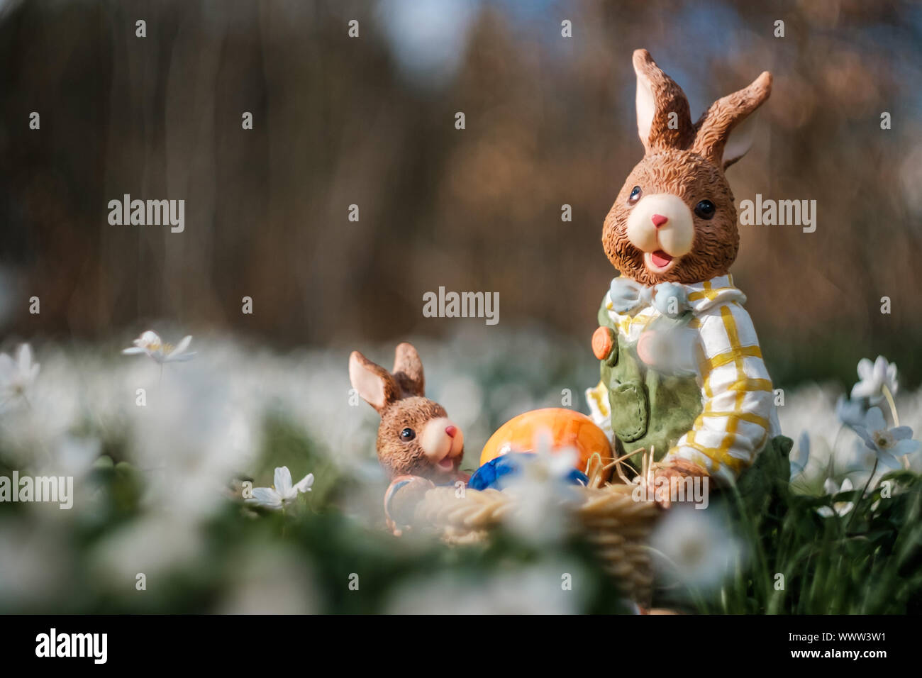 Easter motive with Easter bunny Stock Photo - Alamy