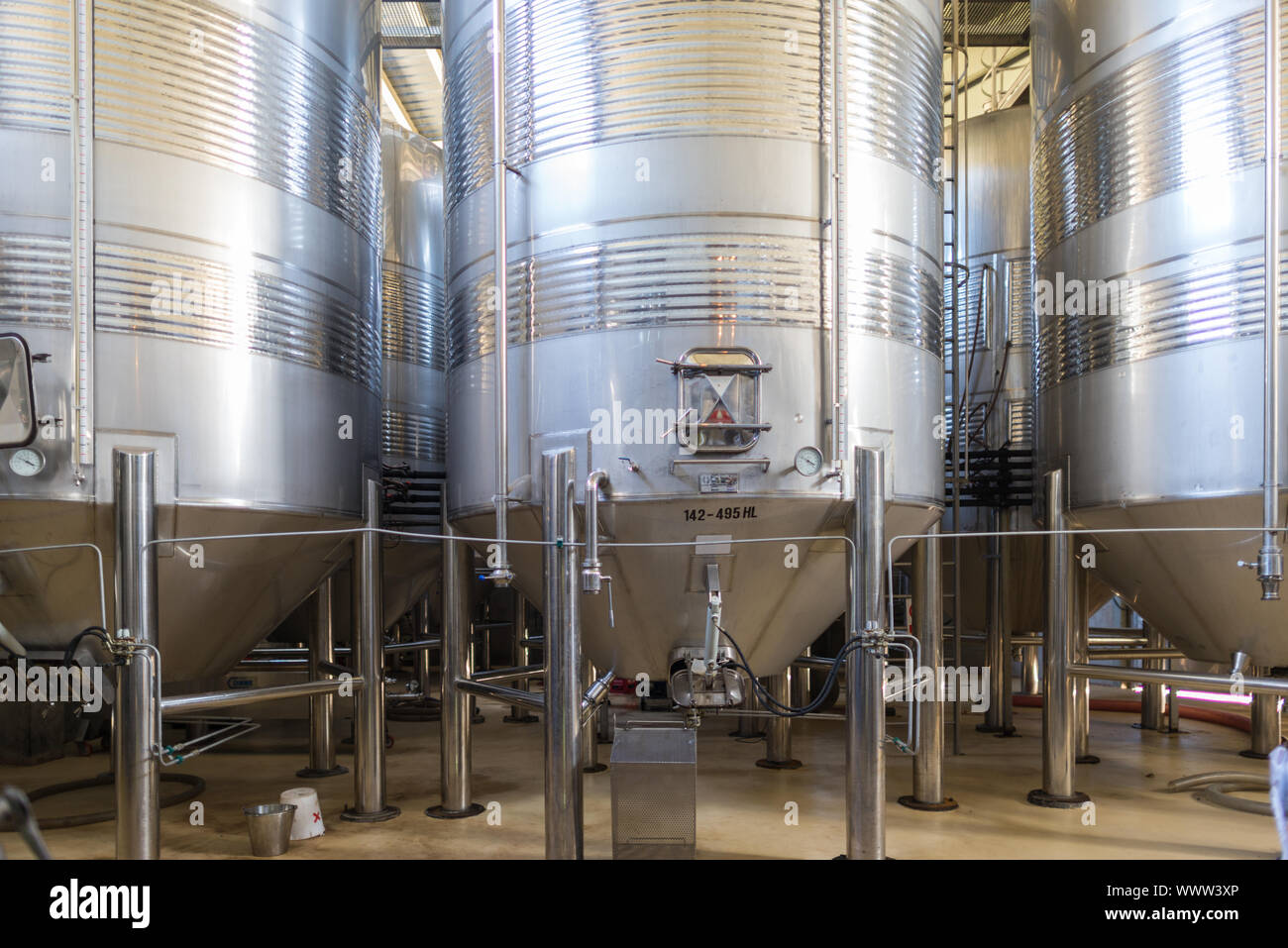 First fermentation in stainless steel vats in Capçanes, Catalonia ...