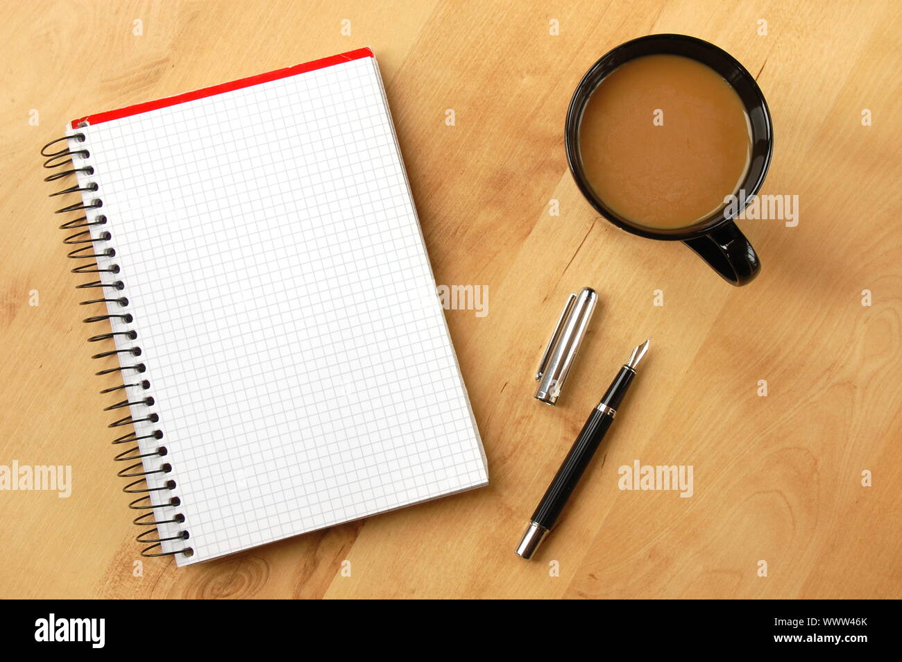 business still life with empty sheet paper for copyspace Stock Photo ...