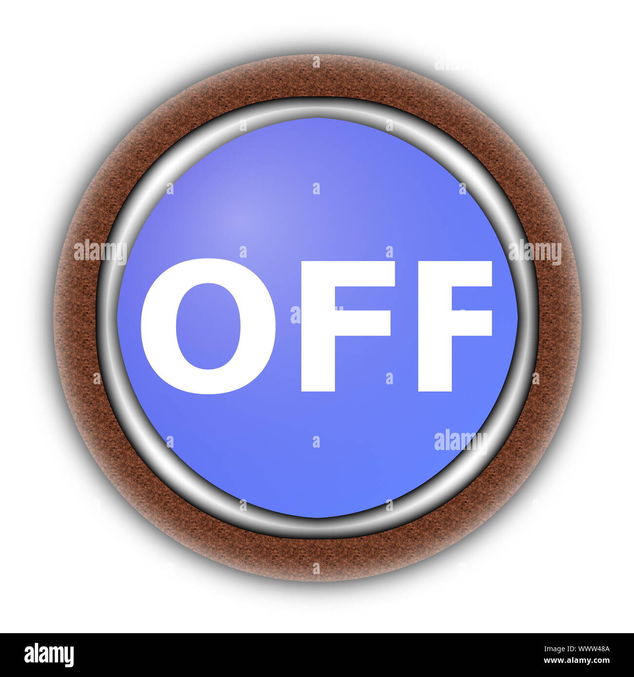 on and off button isolated on white background Stock Photo - Alamy