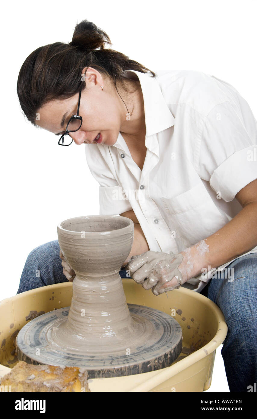 Potters wheel isolated hi-res stock photography and images - Alamy