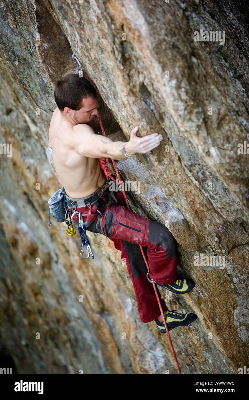 Boy Man Climbing Mountain High Resolution Stock Photography and Images ...