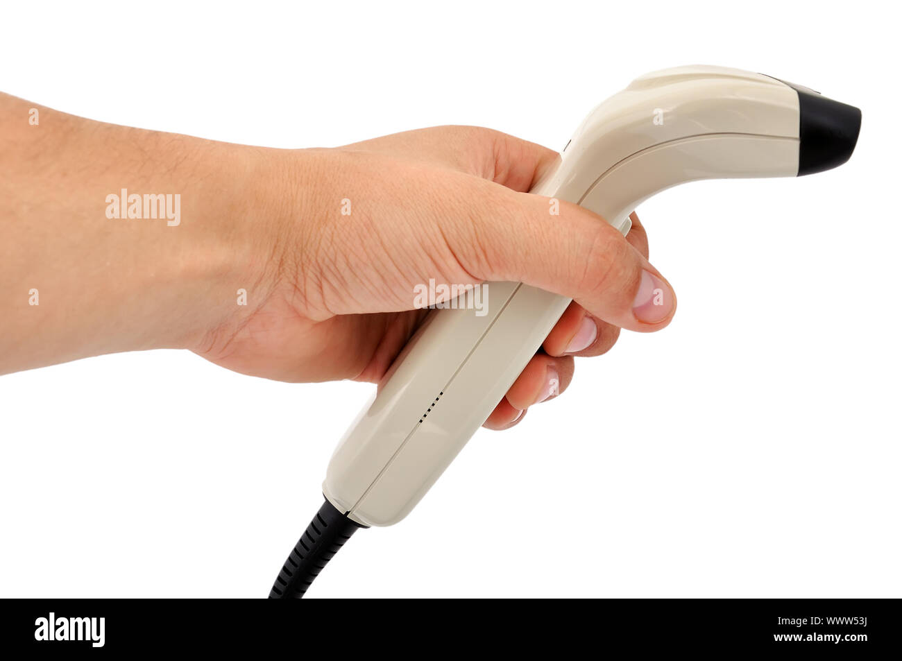 bar code reader isolated on white background Stock Photo - Alamy