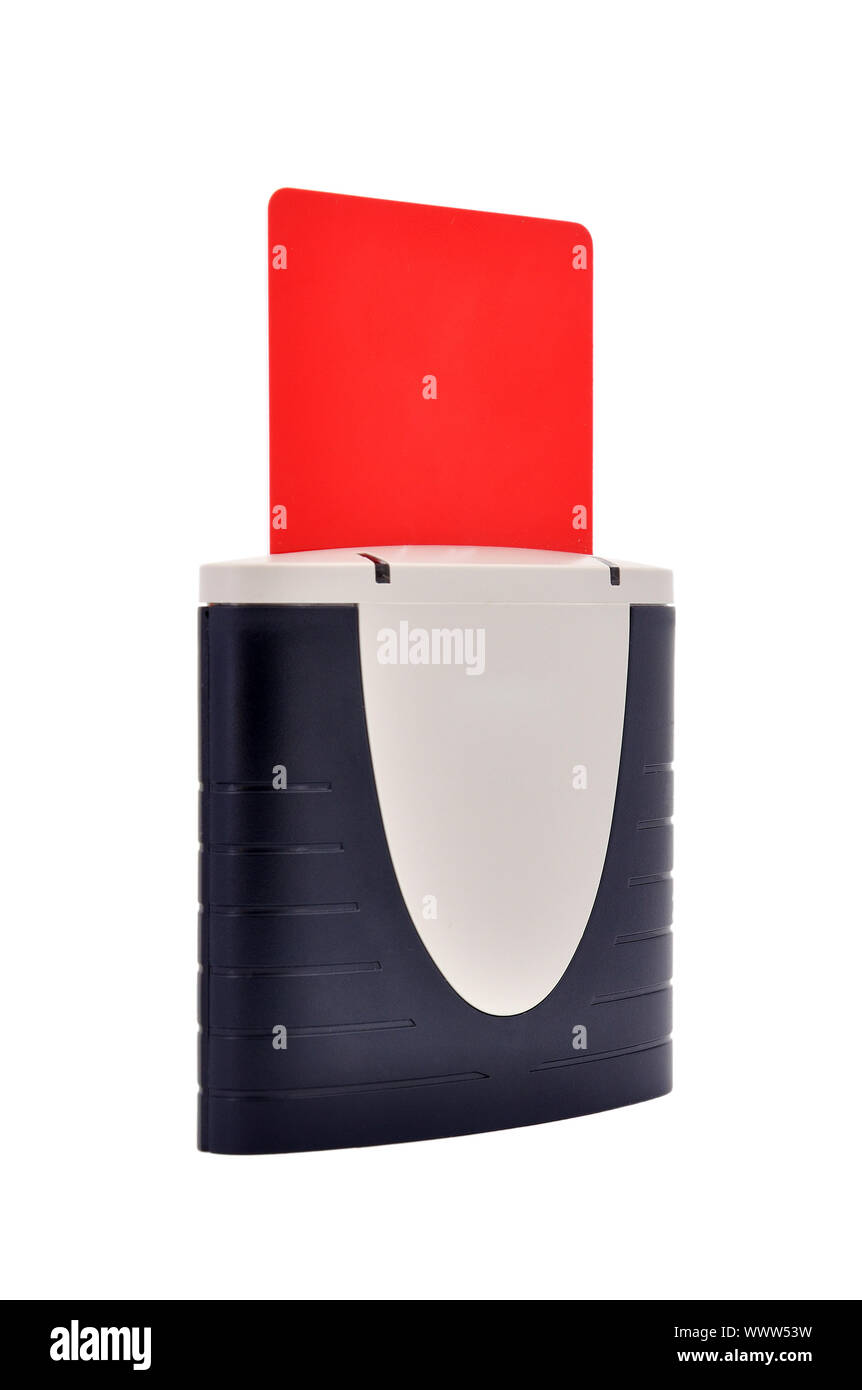 smart card reader on white background Stock Photo - Alamy