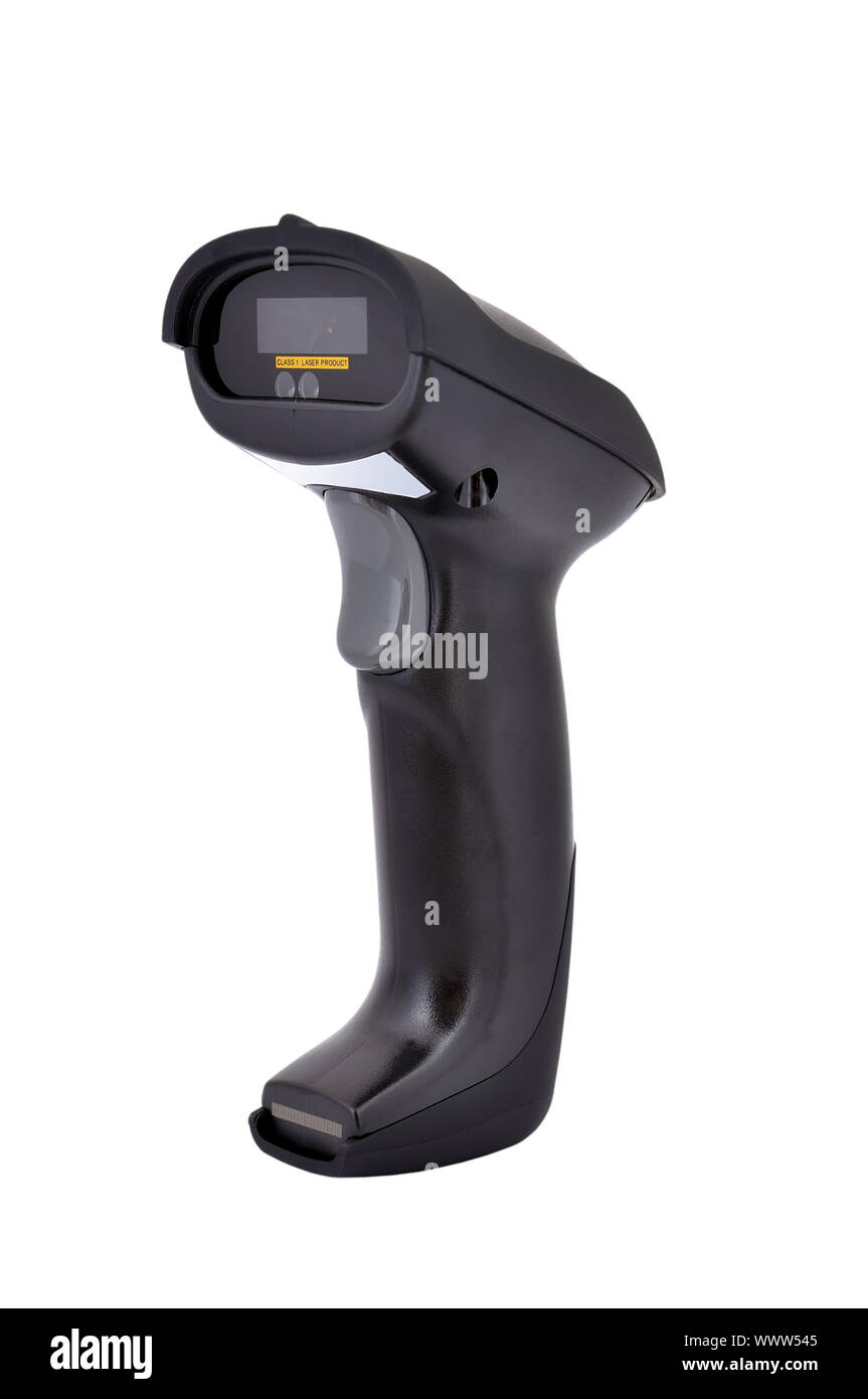 bar code reader isolated on white background Stock Photo - Alamy