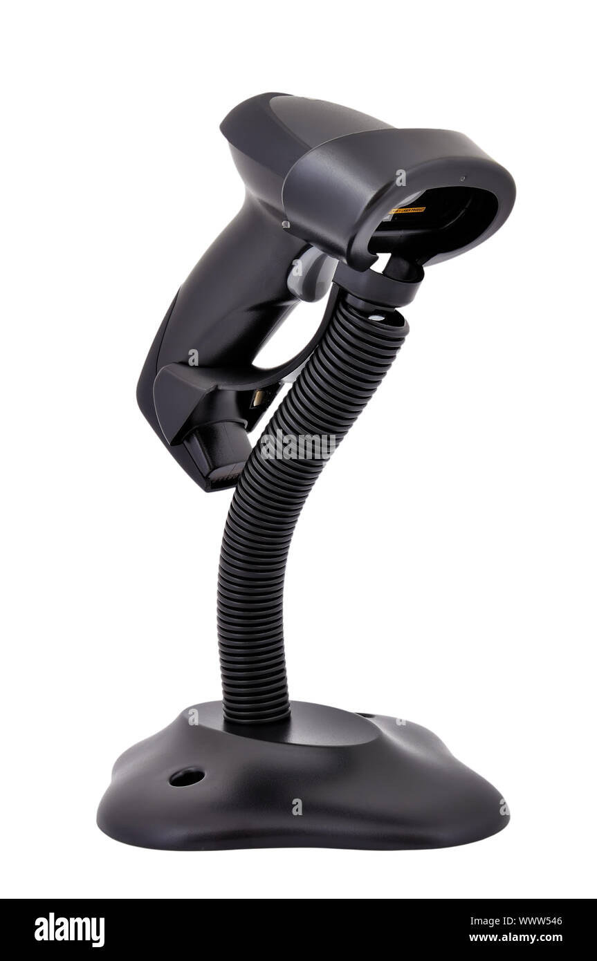 bar code reader isolated on white background Stock Photo - Alamy