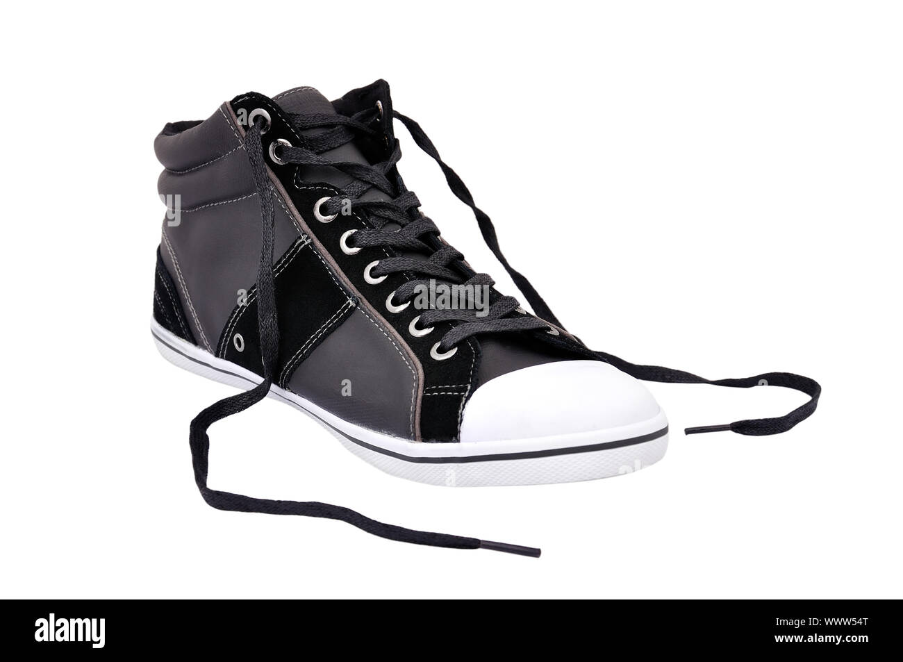 running shoes on white background Stock Photo - Alamy