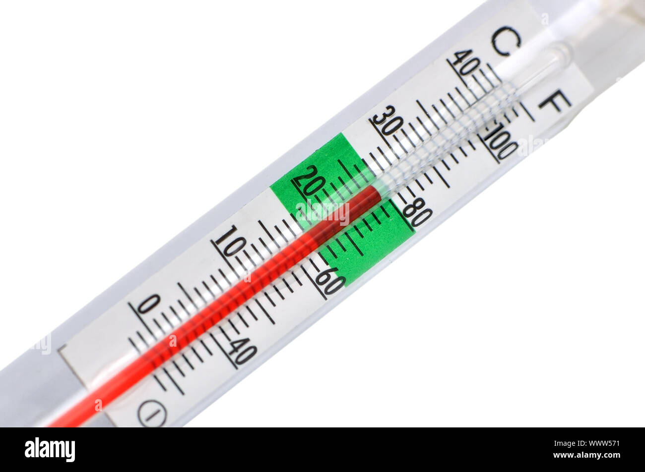 thermometer on a white background Stock Photo - Alamy