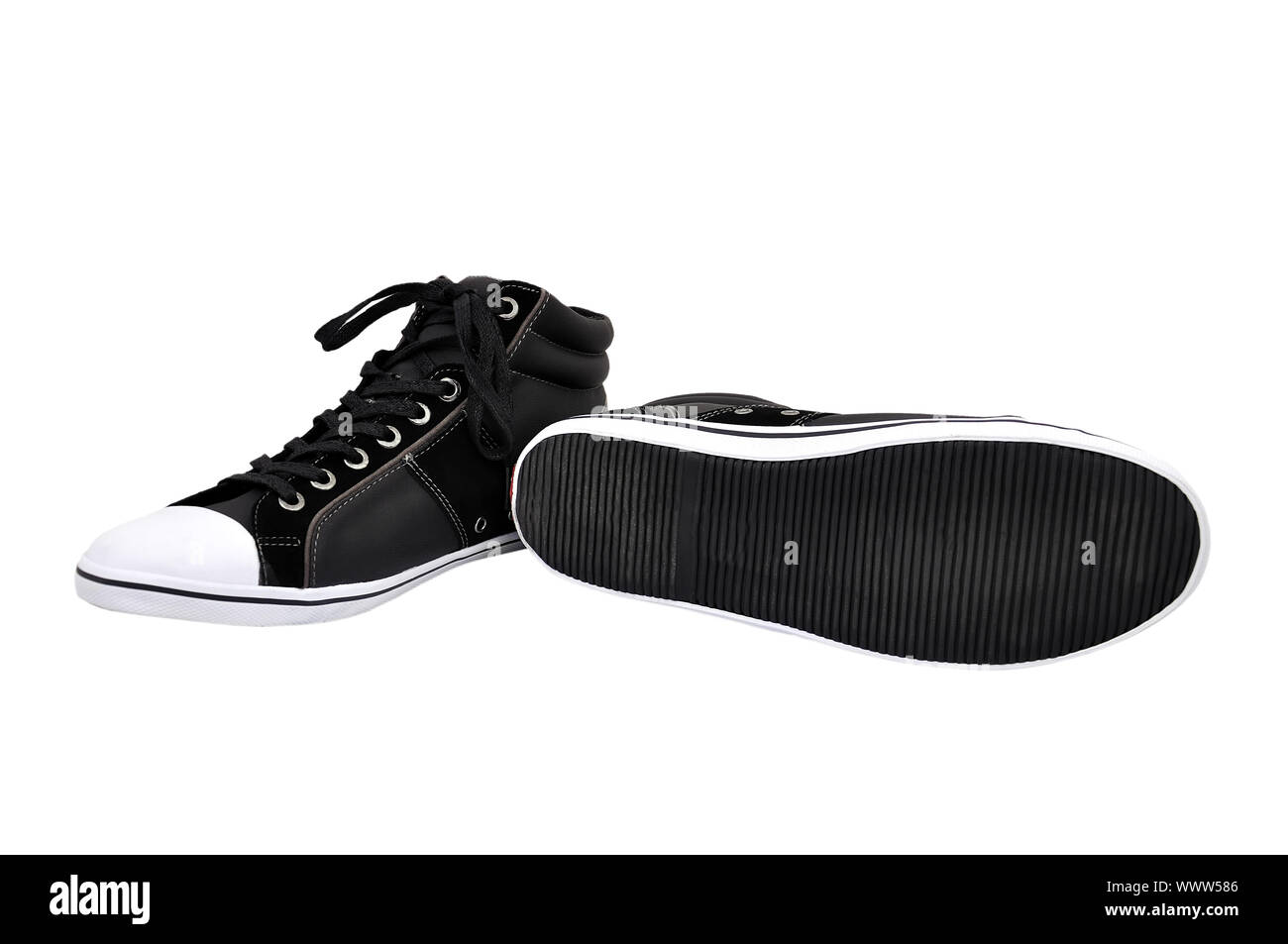 running shoes on a white background Stock Photo - Alamy