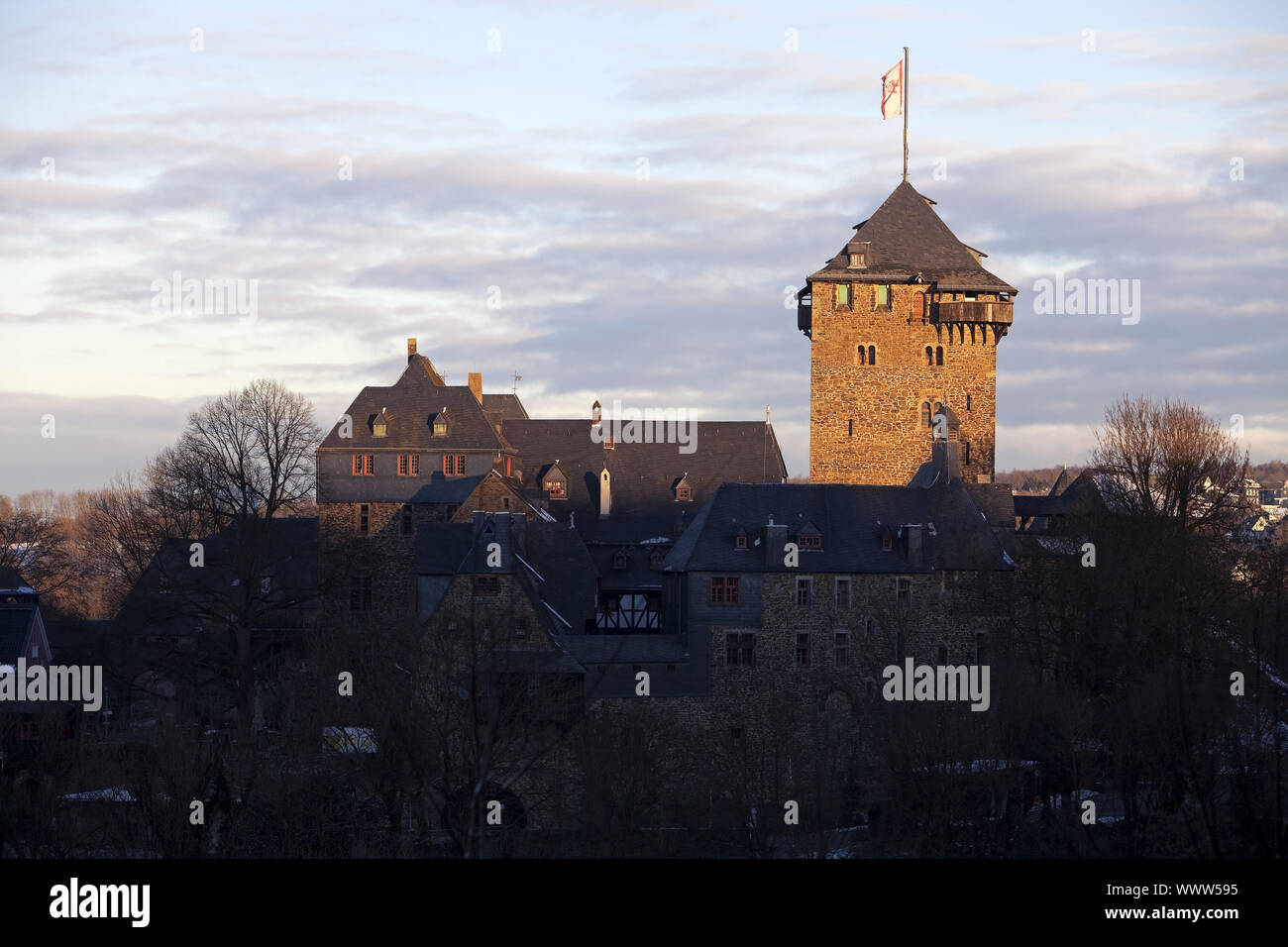 castle Schloss Burg in morning sun, Solingen, Bergisches Land, North ...
