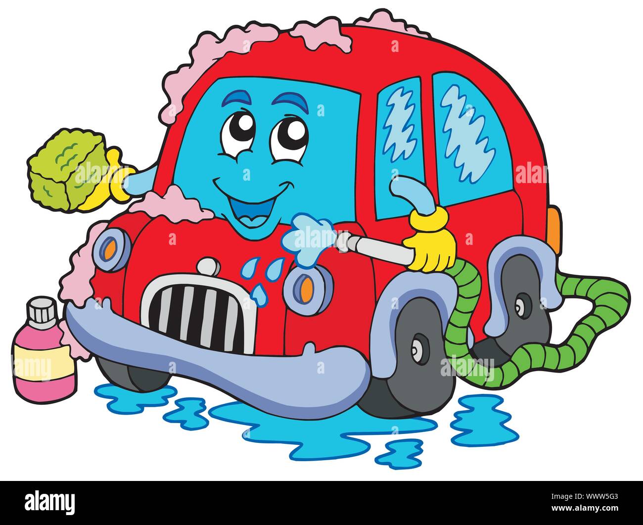 Cartoon Car Wash Stock Vector Image And Art Alamy