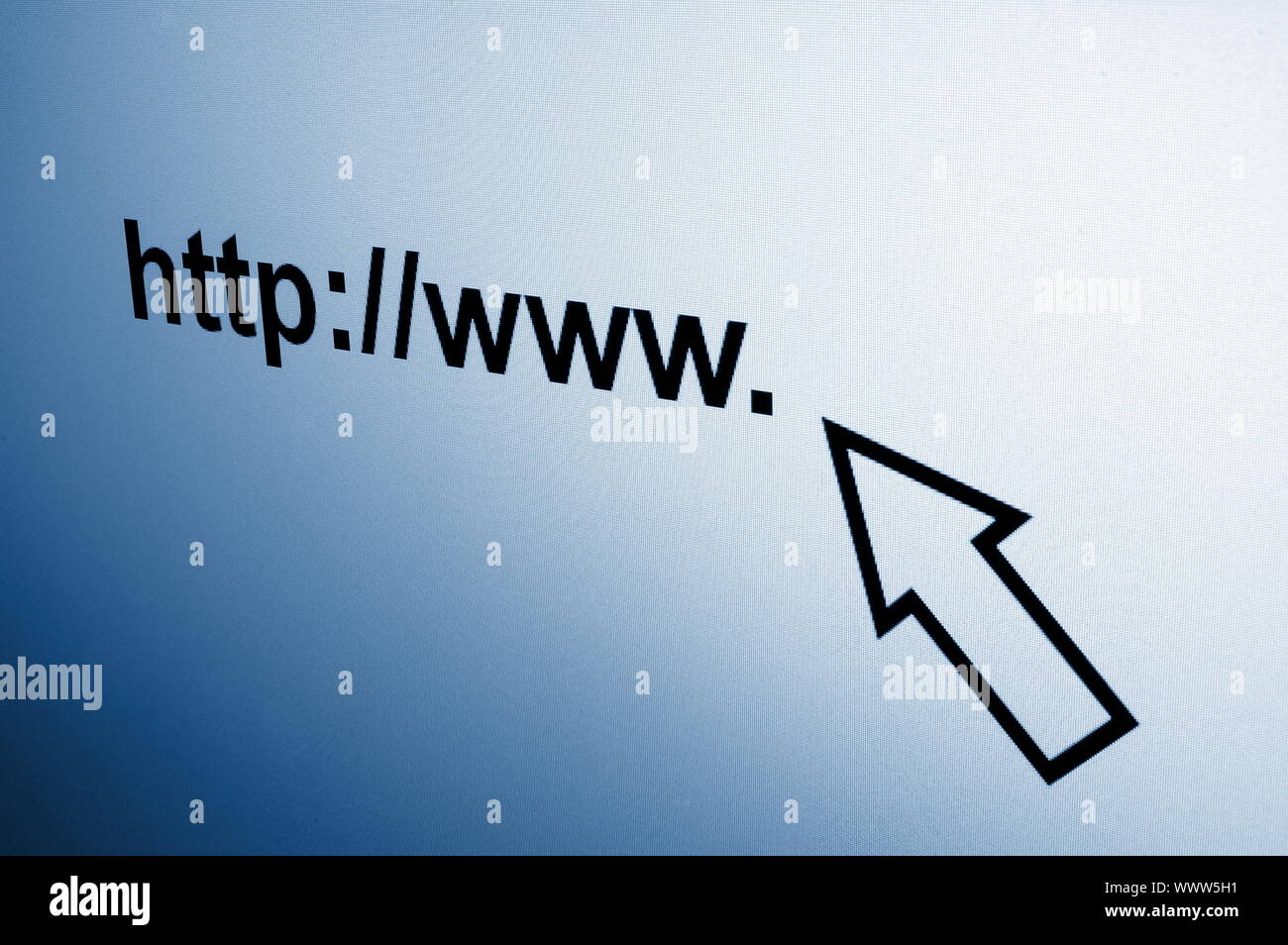 internet browser showing a www communication concept Stock Photo - Alamy
