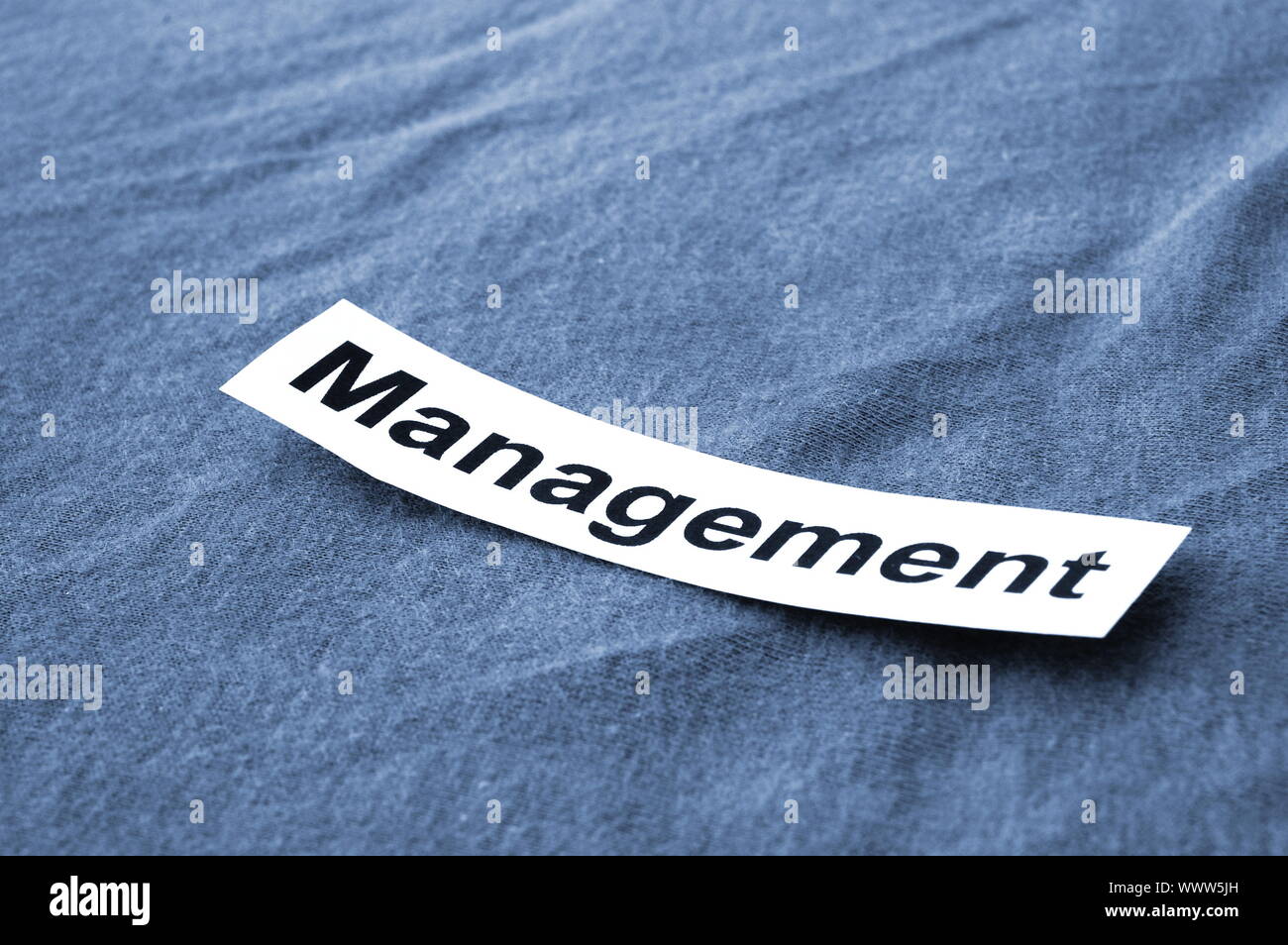 word management written on paper ands space for text message Stock ...