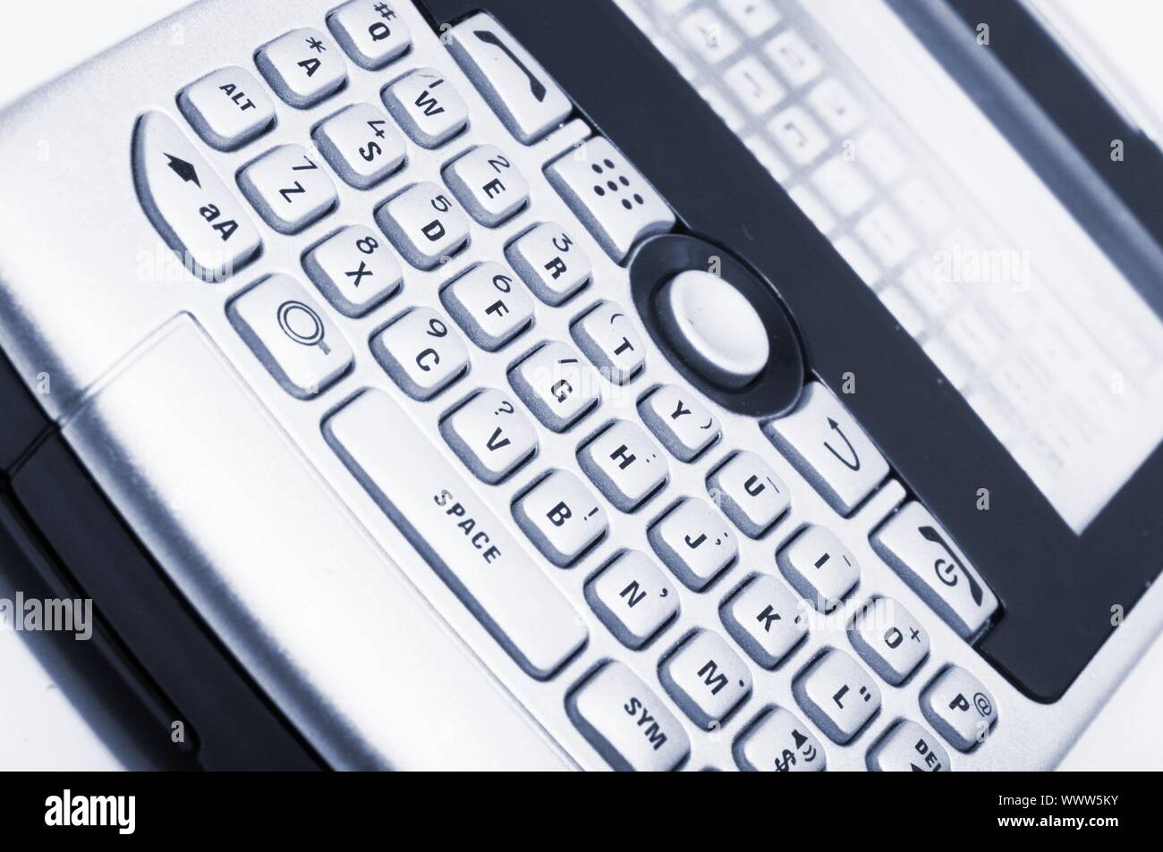 pda or personal digital assistant showing wireless communication ...