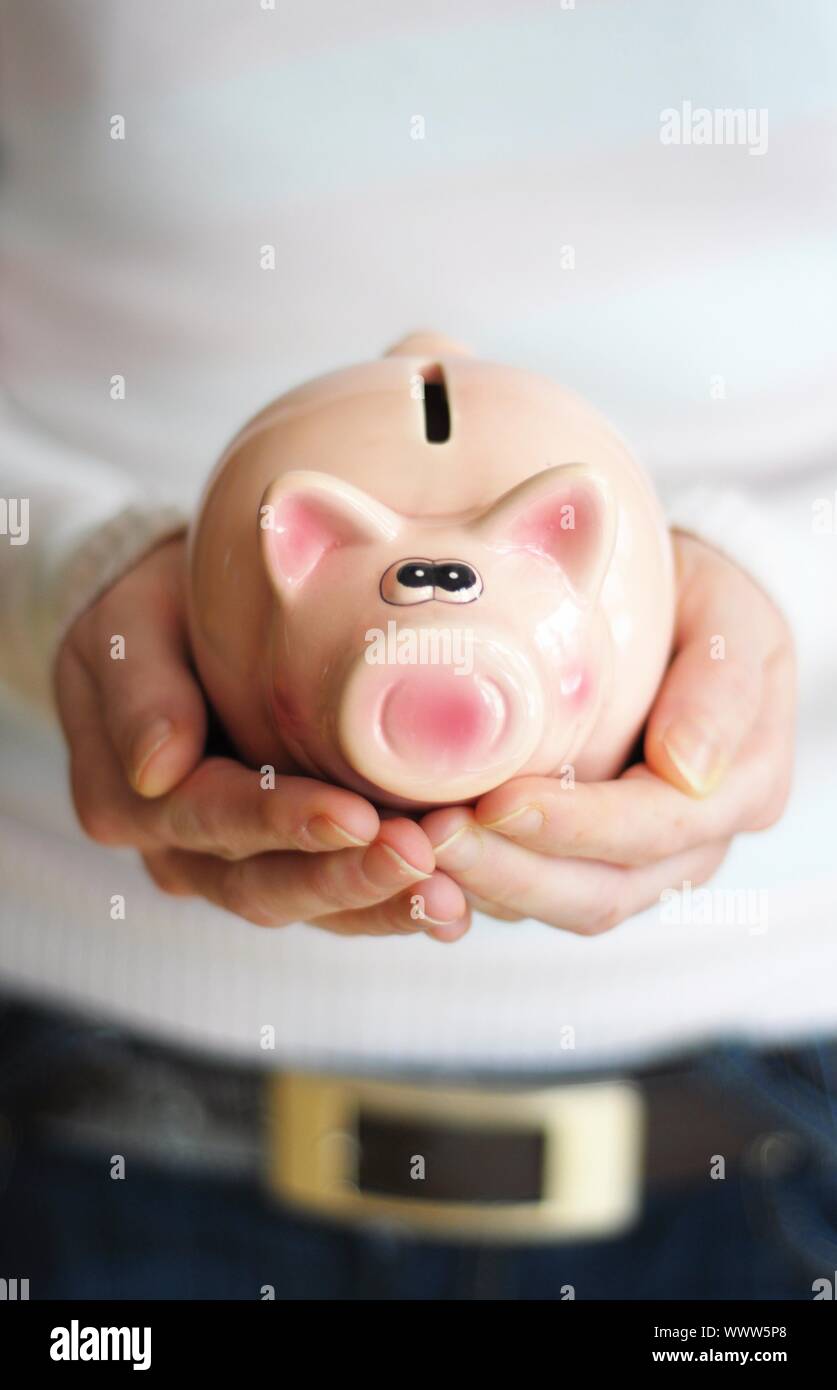 piggy bank and blank copyspace for your text message Stock Photo - Alamy