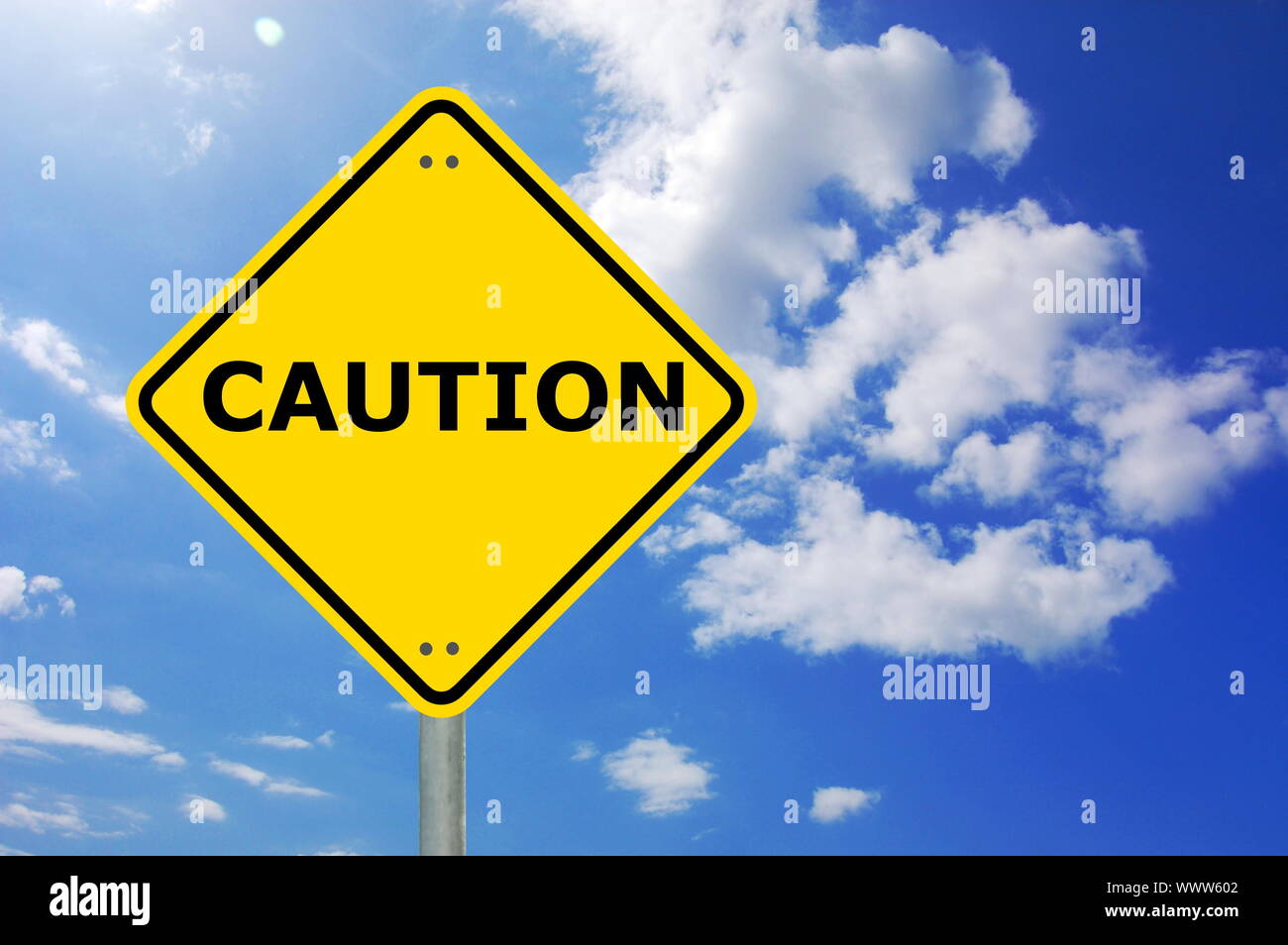yellow caution traffic sign with copyspace for text message Stock Photo ... yellow caution traffic sign with copyspace for text message Stock Photo ...