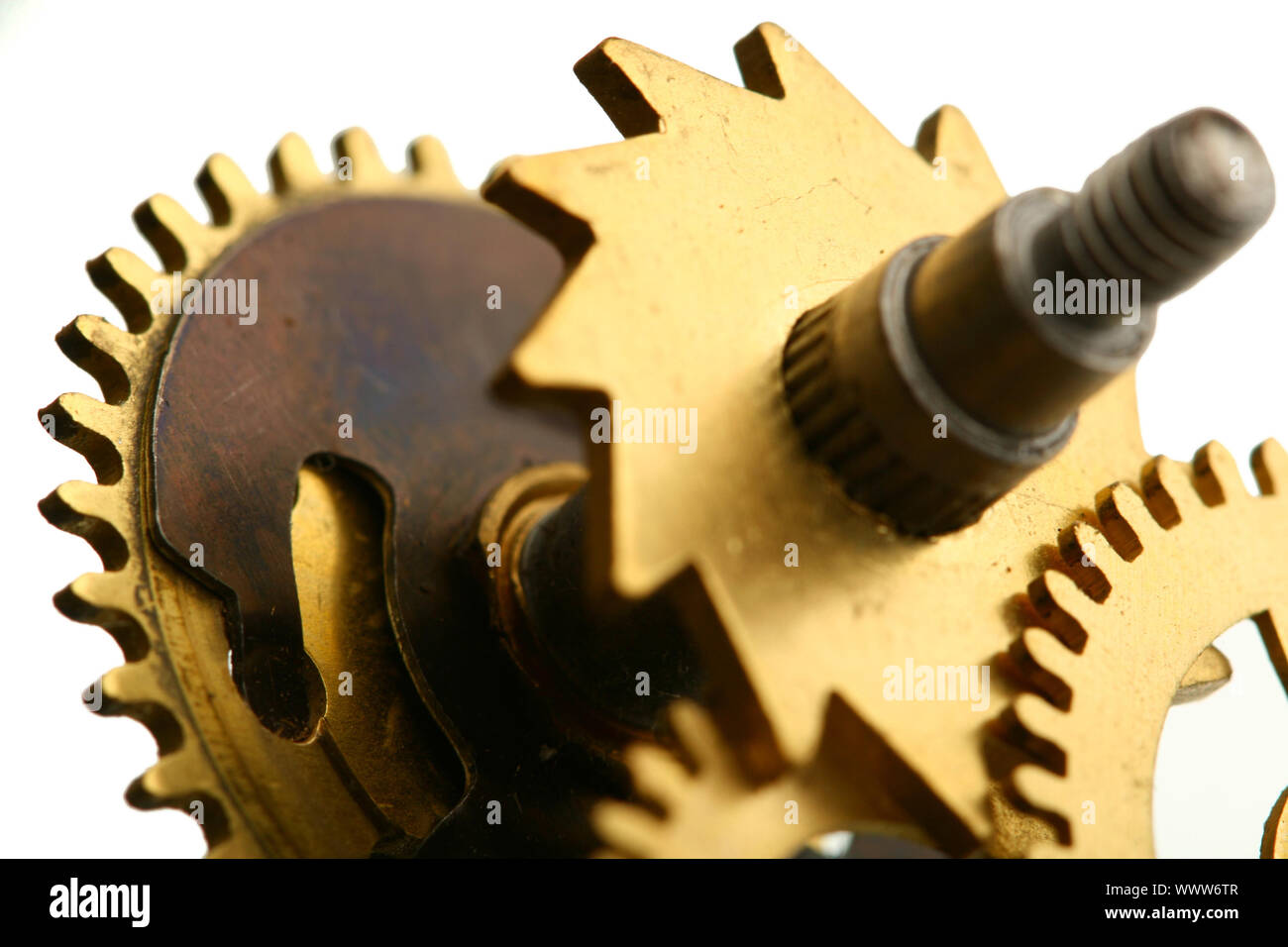 mechanical clock gear macro close up Stock Photo - Alamy