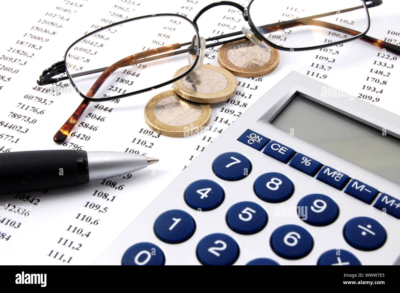 money on business numbers showing success and economic growth Stock ...