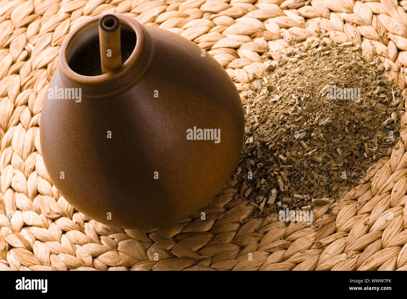 argentinian calabash with yerba mate Stock Photo - Alamy