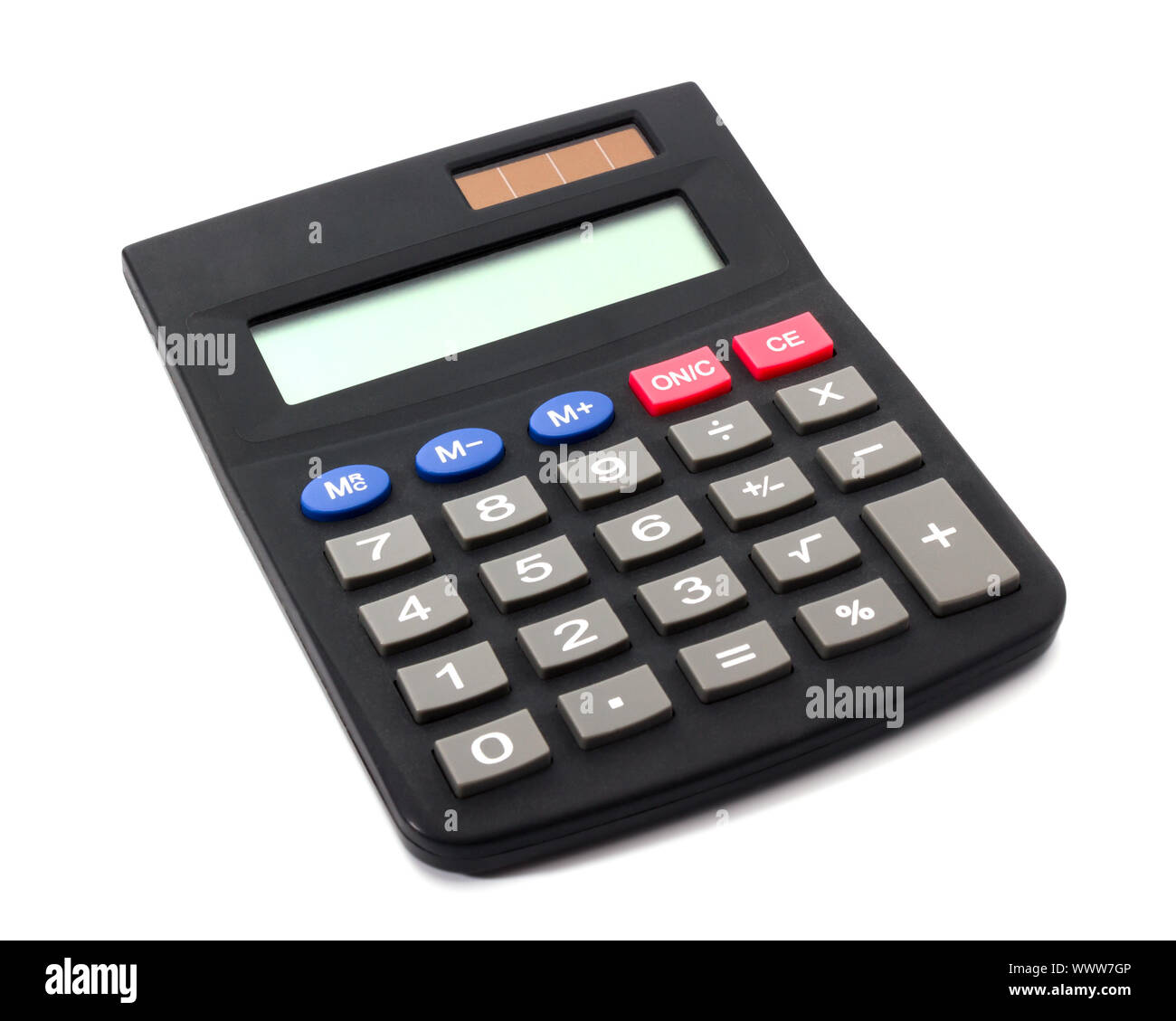 Digital electronic calculator isolated on white background Stock Photo ...
