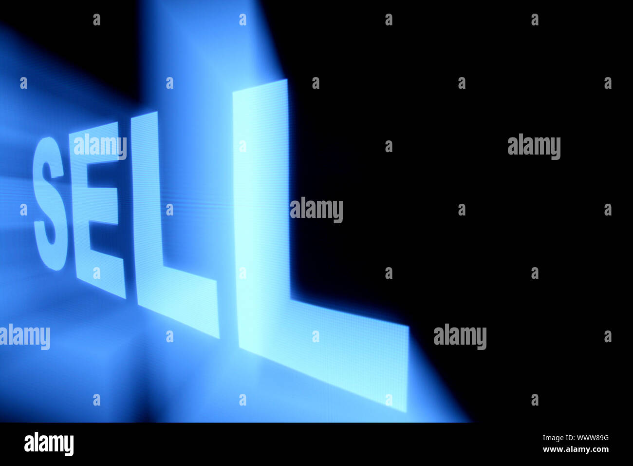 abstract sell glow sign in dark Stock Photo - Alamy