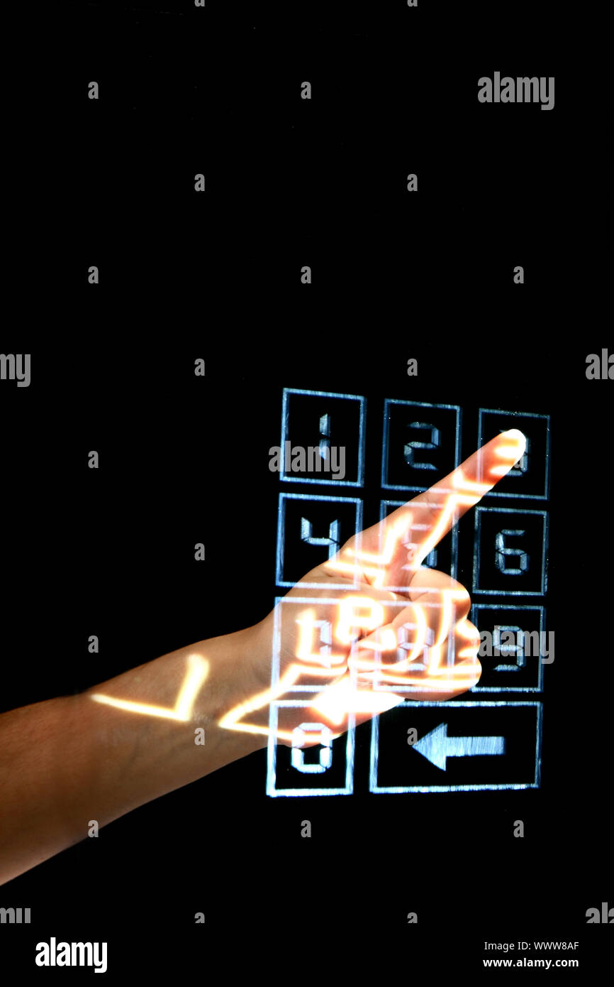 enter secret code on numpad security control Stock Photo - Alamy