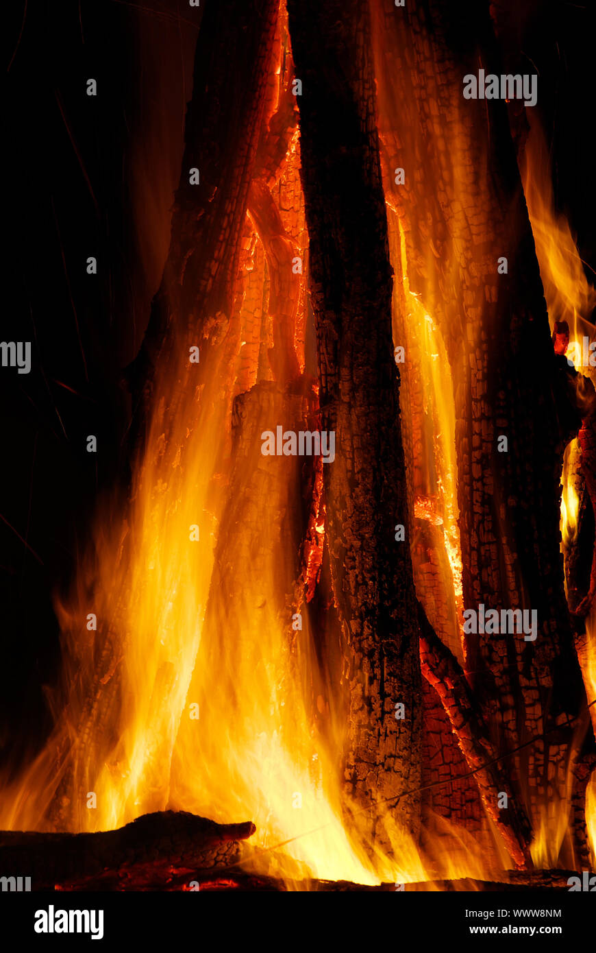 A nice fire in a fire place Stock Photo - Alamy