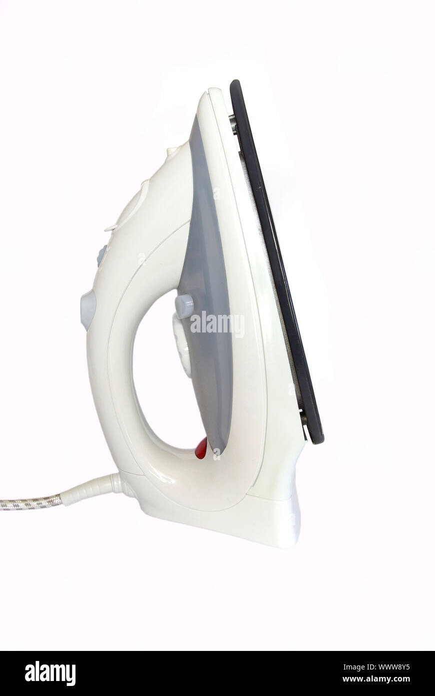 Electric iron. Isolated on white Stock Photo - Alamy
