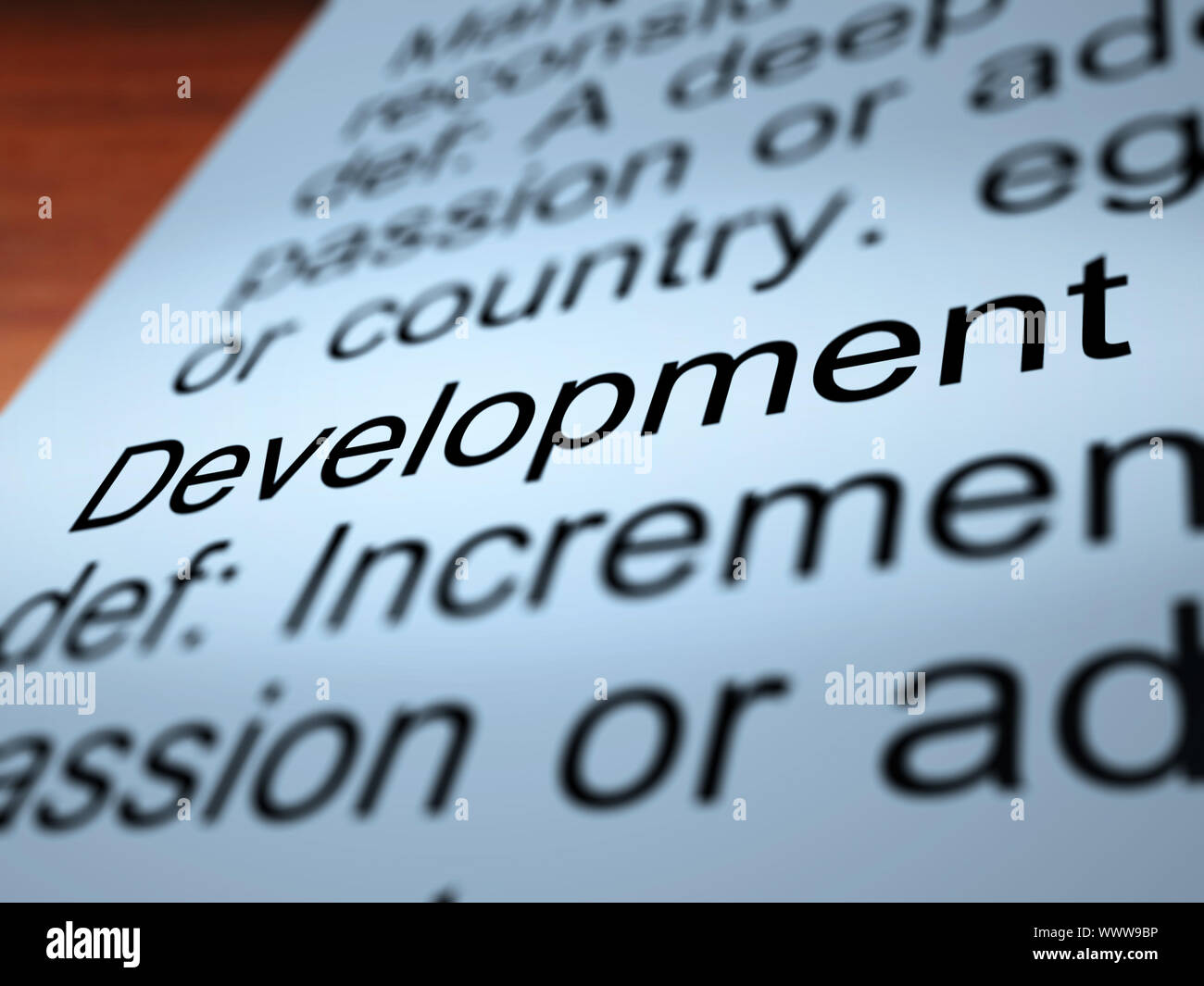 Development Definition Closeup Shows Improvement Growth Or Advancement ...