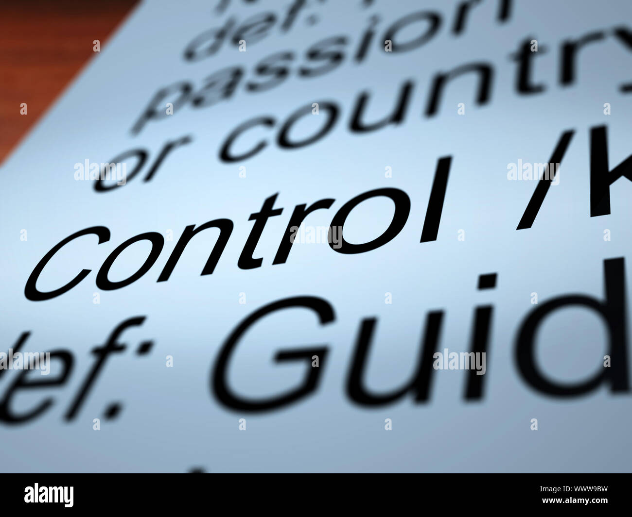 Control Definition Closeup Shows Remote Operation Or Controller Stock ...