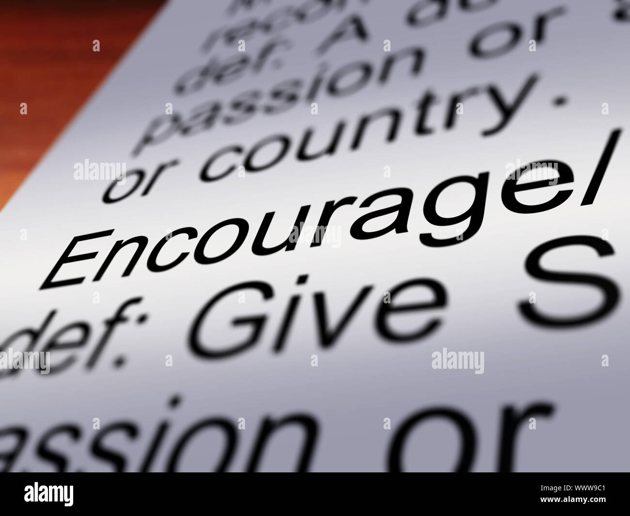 Encourage Definition Closeup Shows Motivation Inspiration And ...