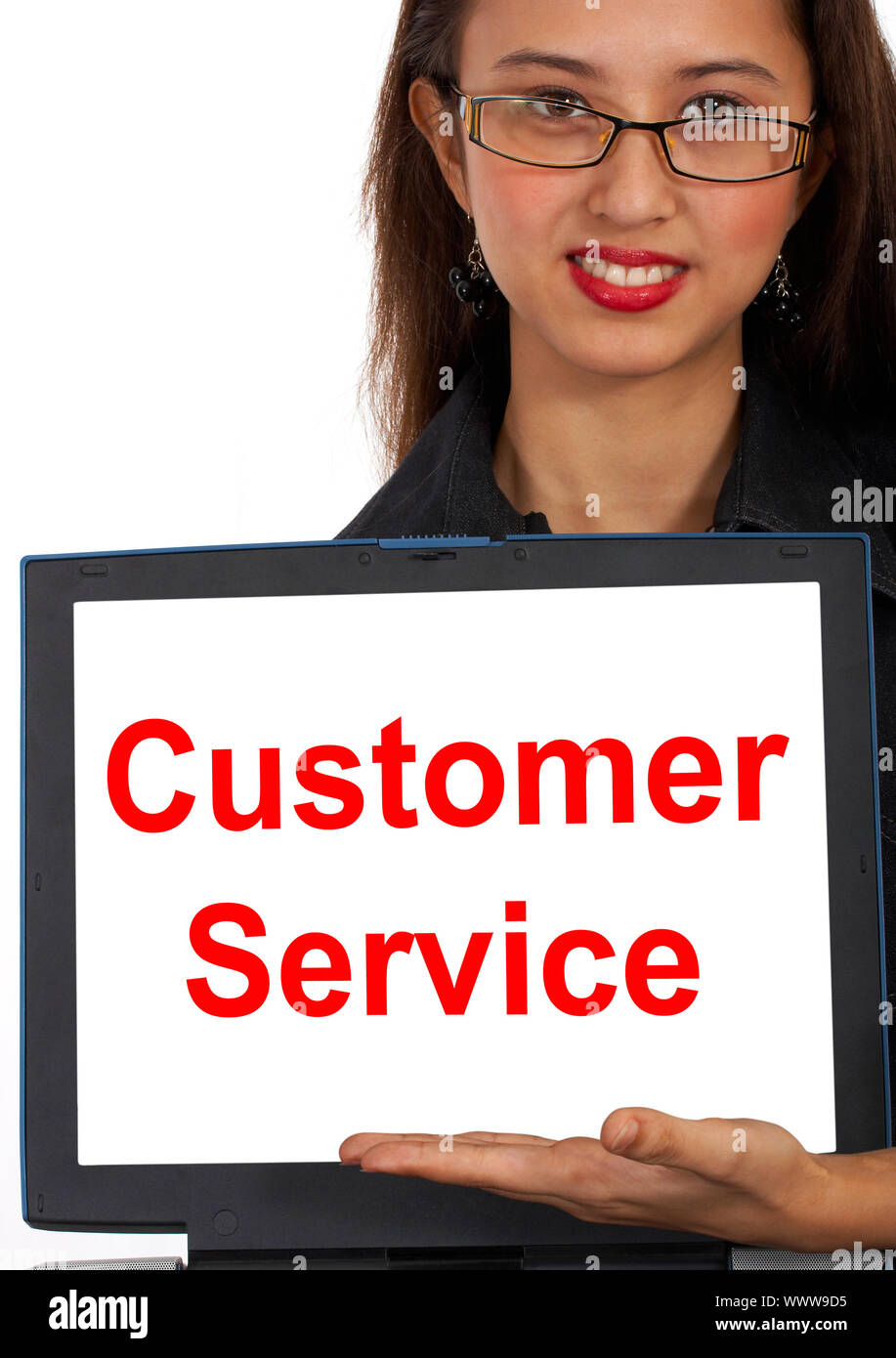 Customer Service Computer Message Showing Online Internet Help Stock ...