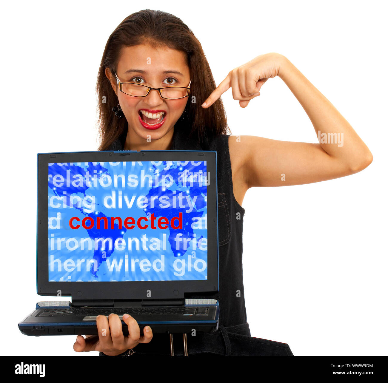 World map showing connections hi-res stock photography and images - Alamy