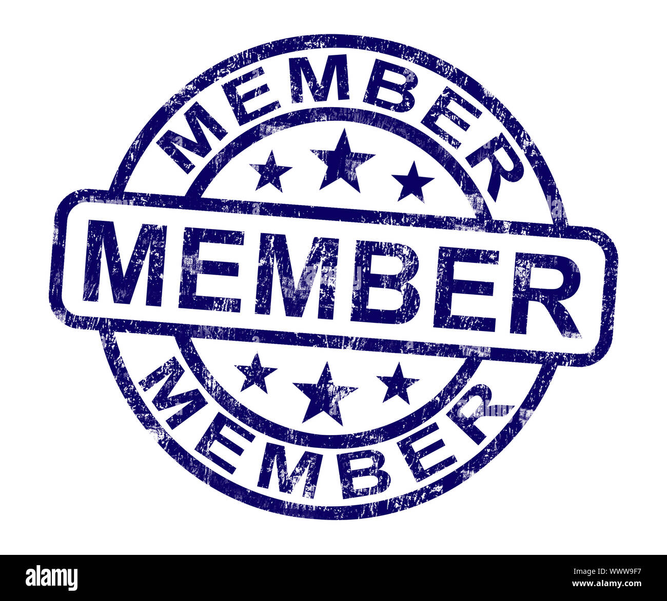Member Stamp Showing Membership Registration And Subscribing Stock ...
